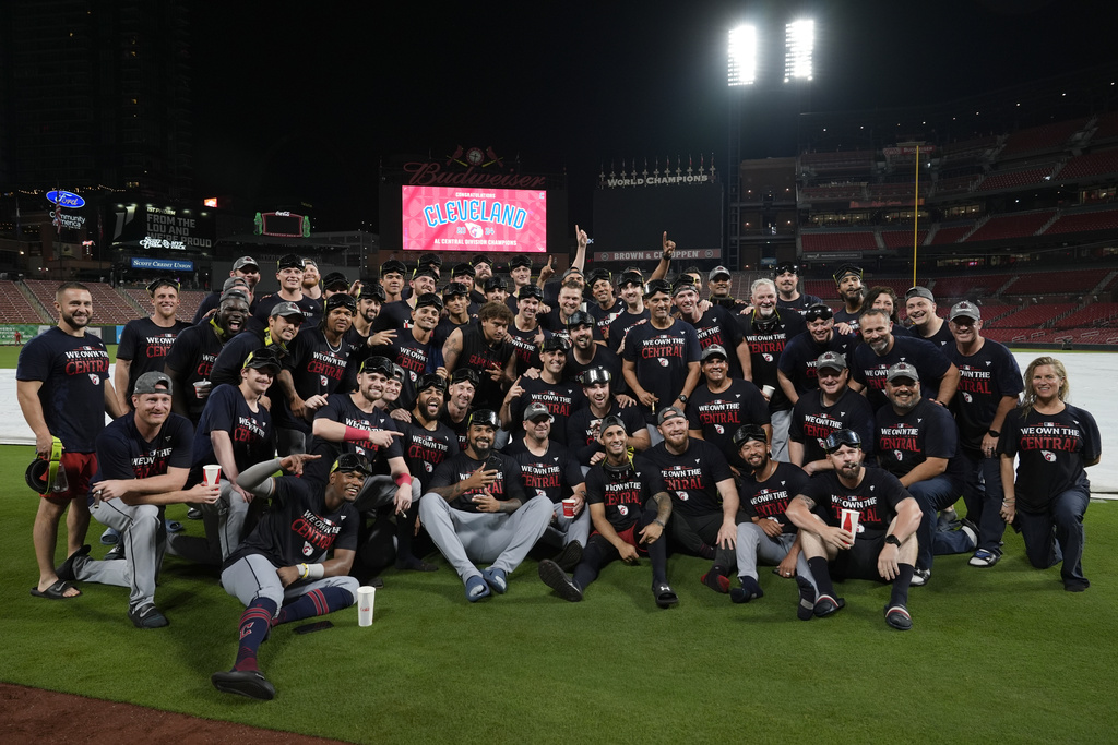 Cleveland Guardians celebrate 12th AL Central Division title ...