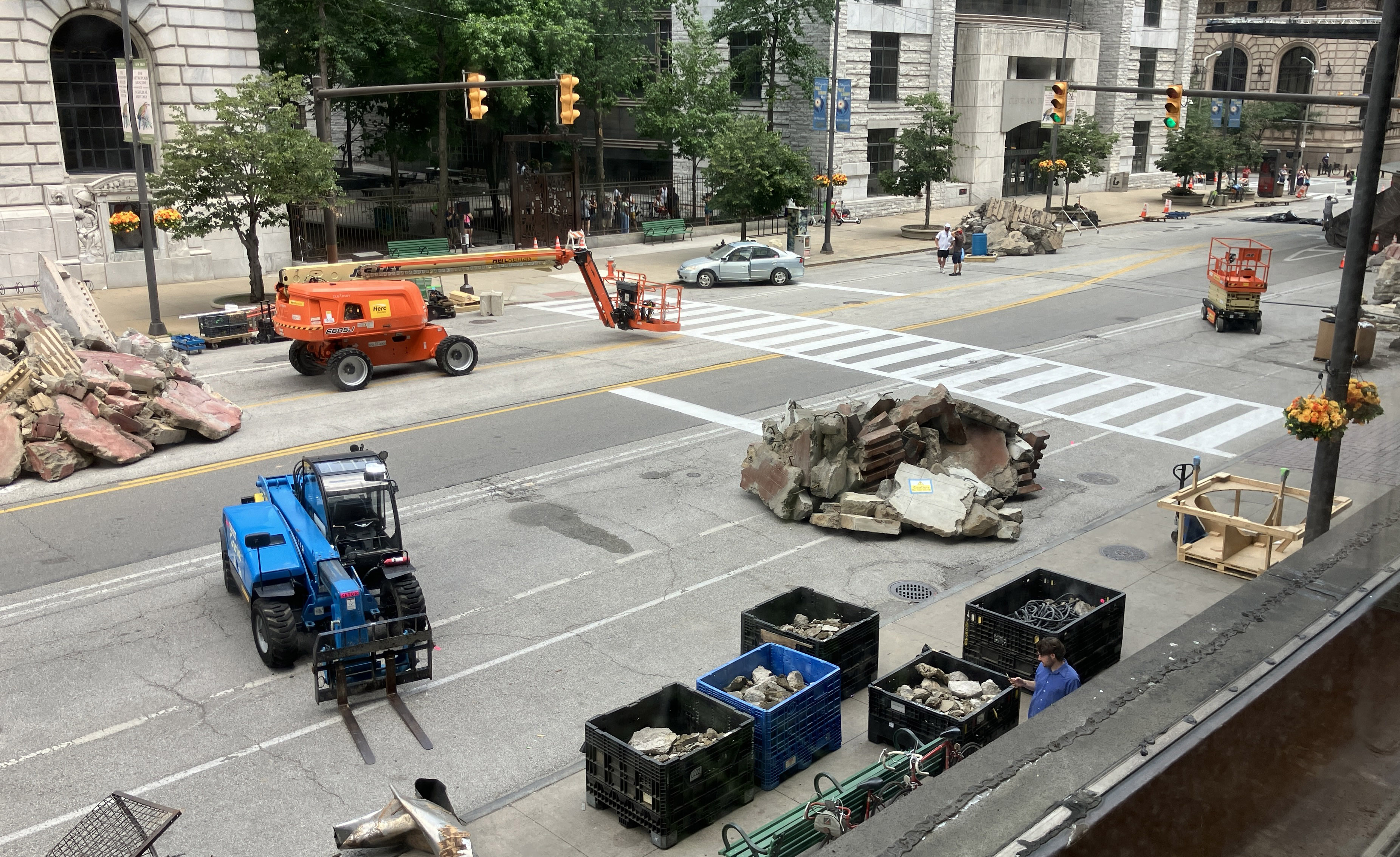 Superman movie set continues to take shape in downtown Cleveland, June ...
