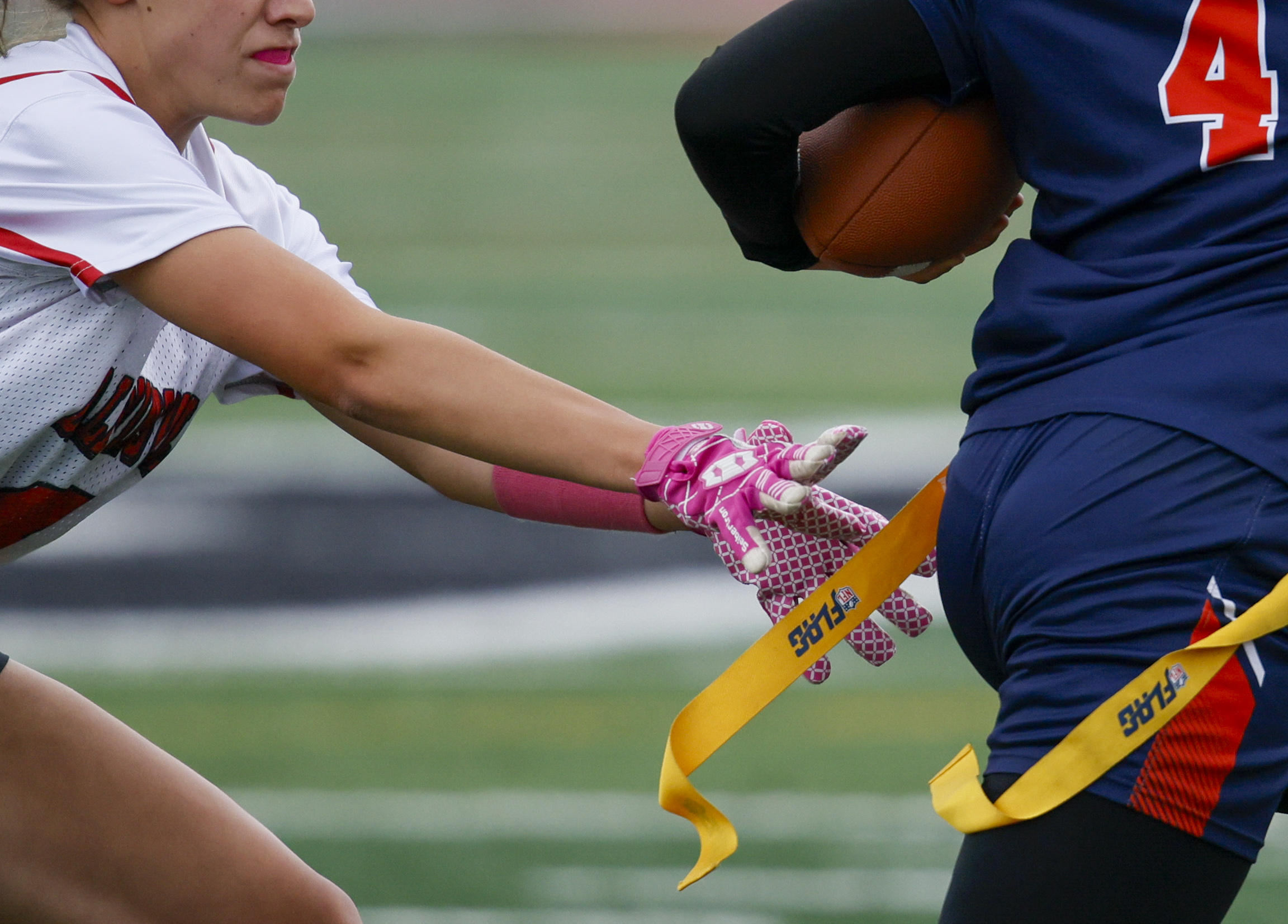 The North defeats the South in a CNY girls high school flag football ...