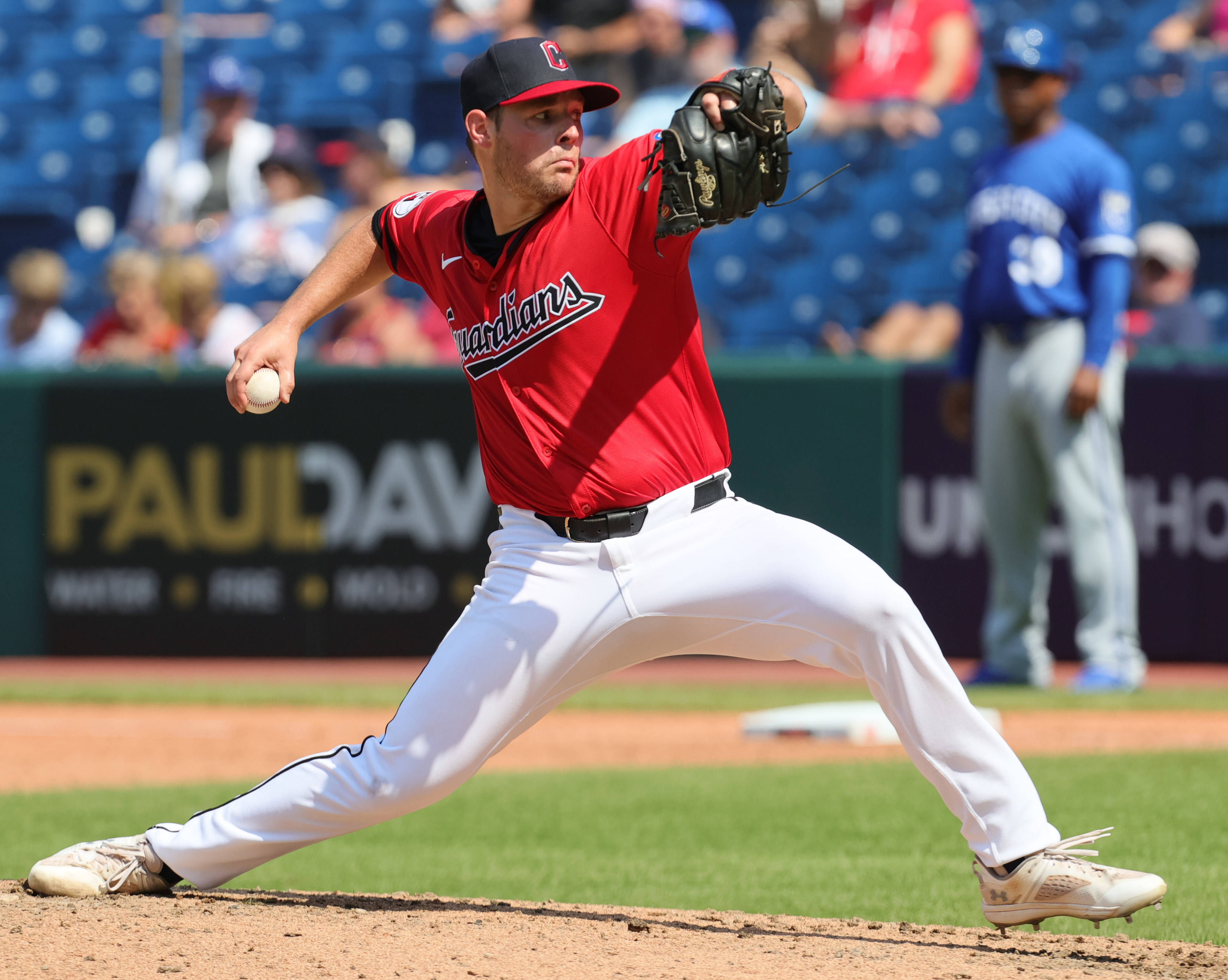 Cleveland Guardians vs. Kansas City Royals in game 1 of a double header ...