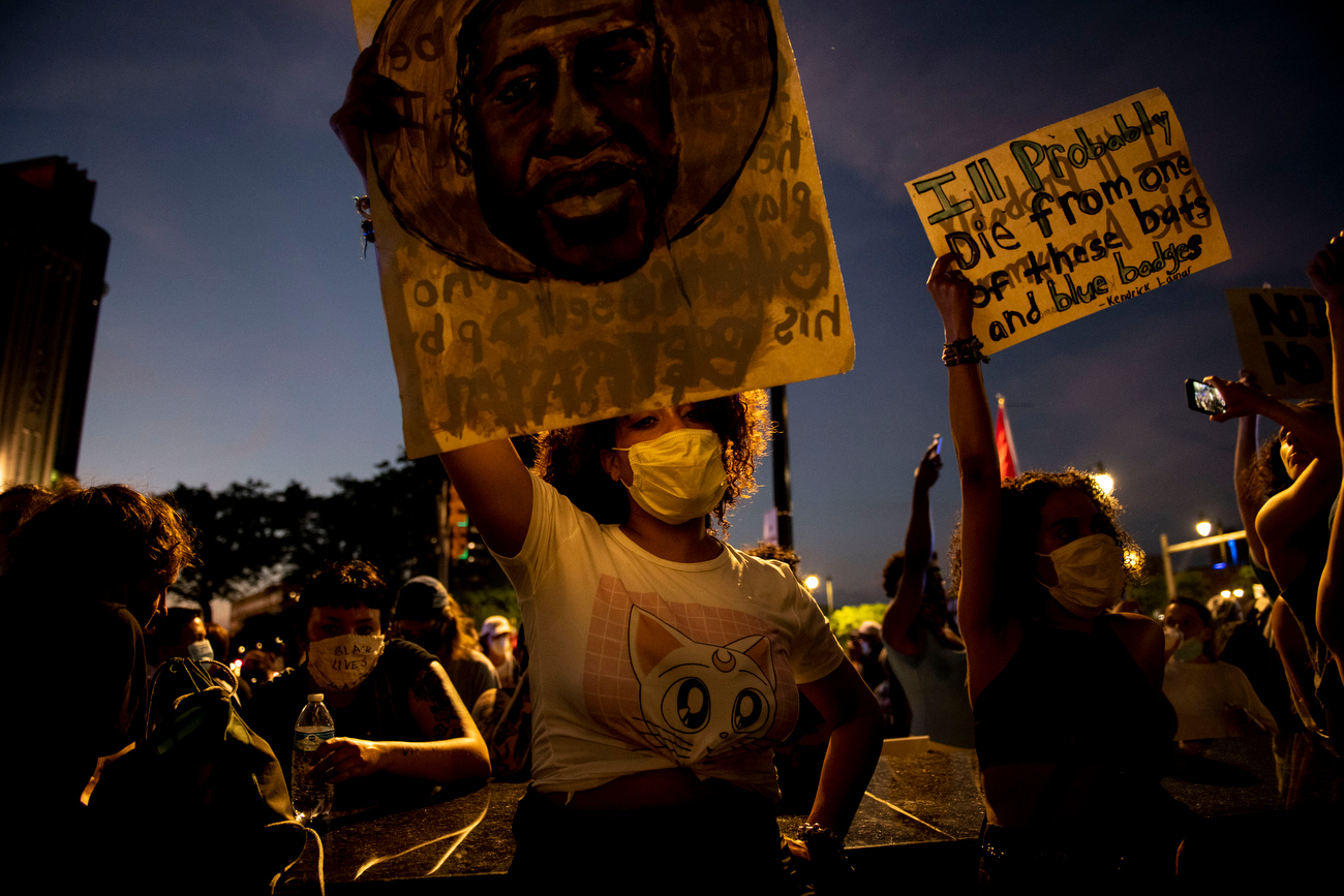 Detroit protesters march to site where 1967 riot began in eighth day of ...