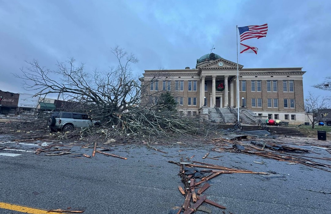 Storm damage in downtown Athens - al.com