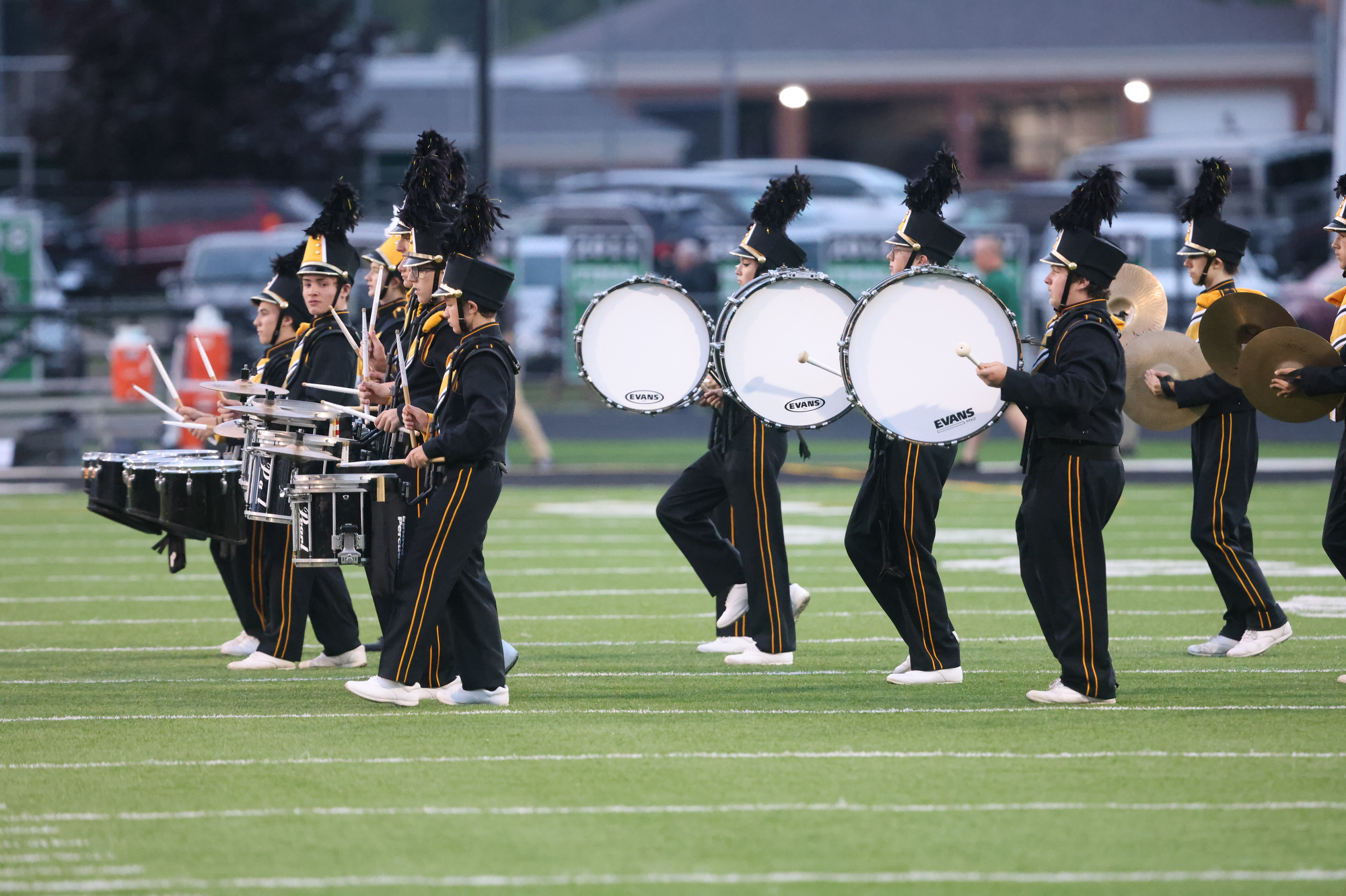 Painesville Riverside High School marching band at Aurora High School ...