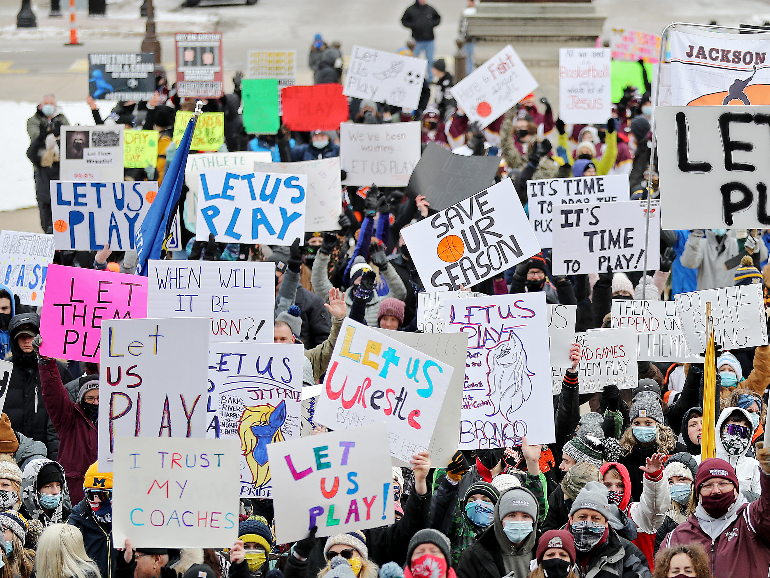 Let Them Play rally in Lansing – January 30, 2021 - mlive.com