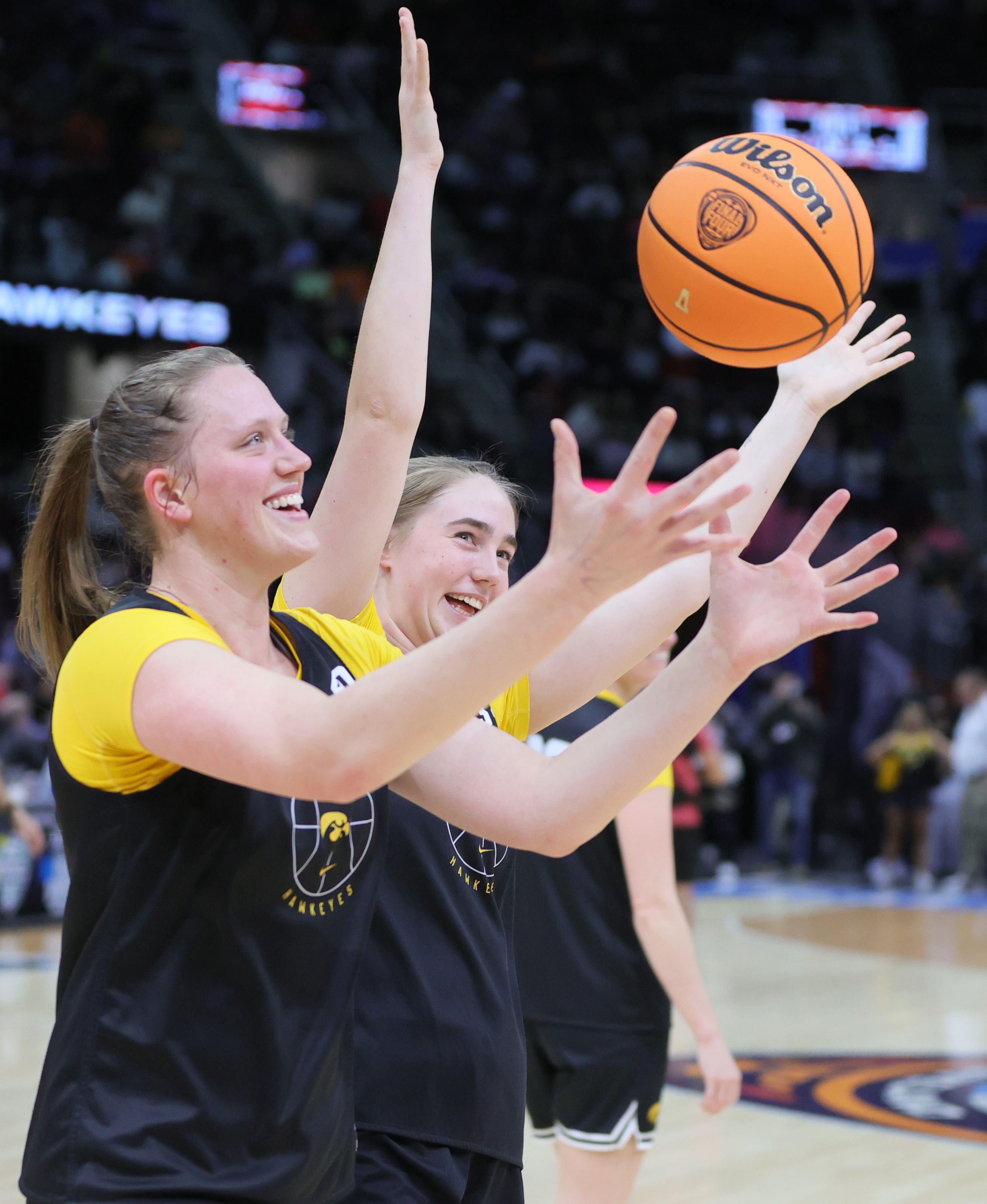Iowa Hawkeyes open practice in Women's Final Four, April 6, 2024 ...