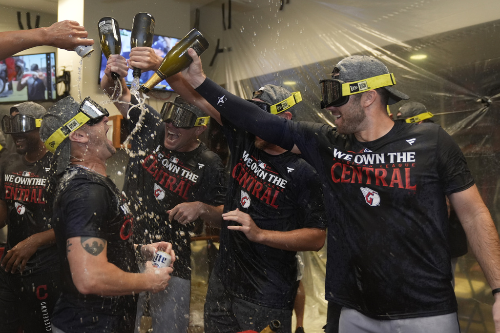 Cleveland Guardians celebrate 12th AL Central Division title ...