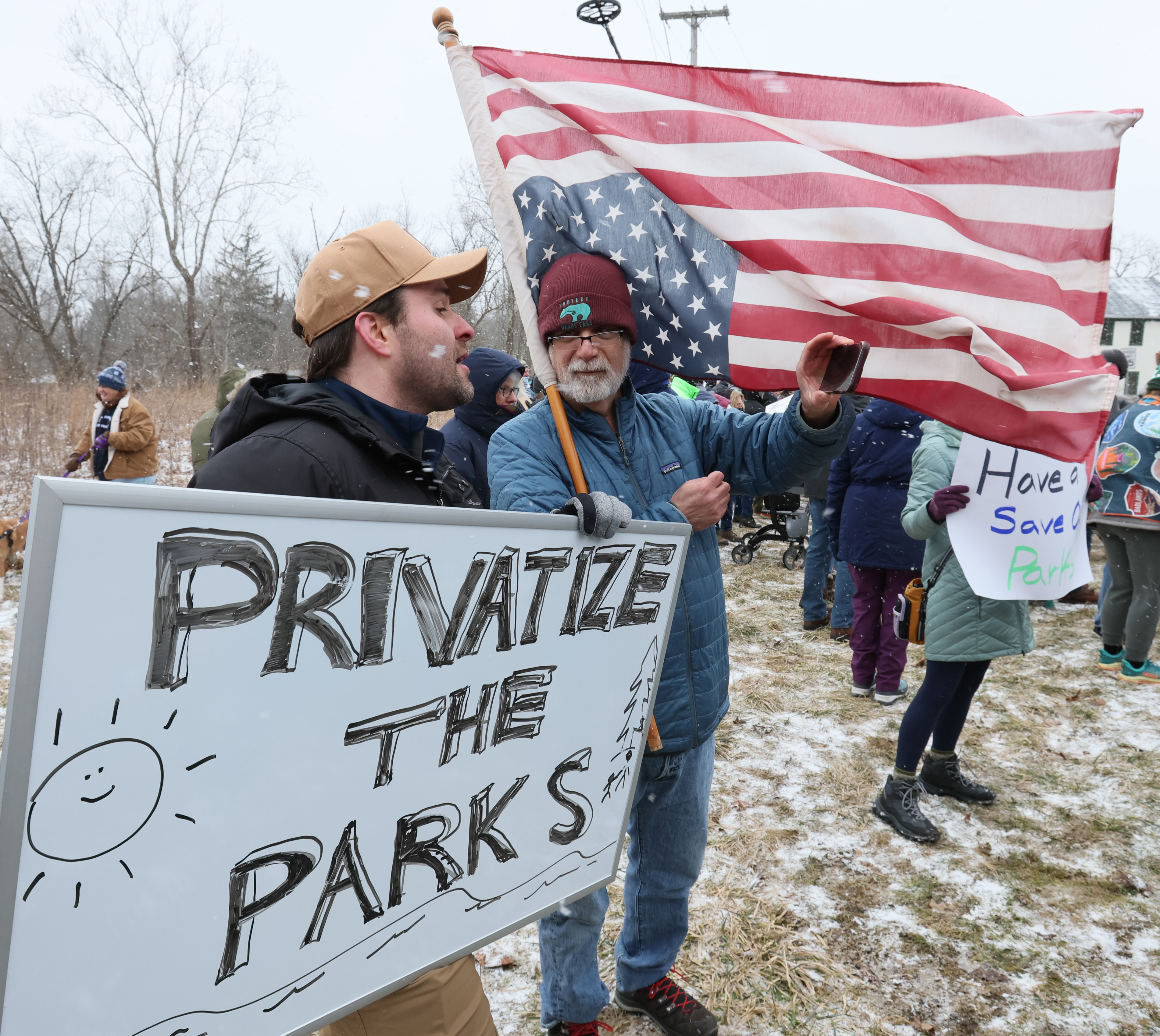 Protect Our Public Land protest at Cuyahoga Valley National Park, March ...
