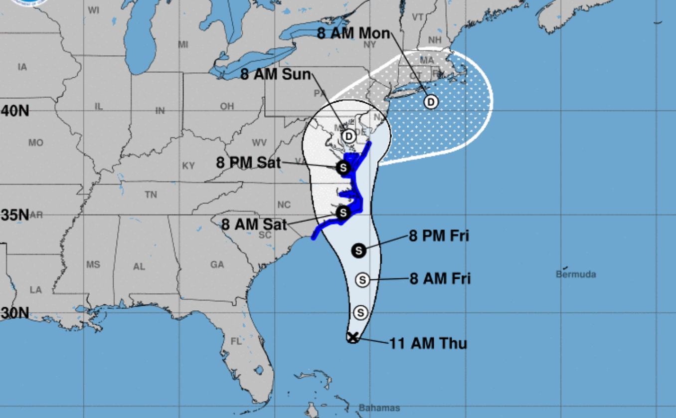 Tropical storm warnings issued for parts of East Coast. Latest forecast ...