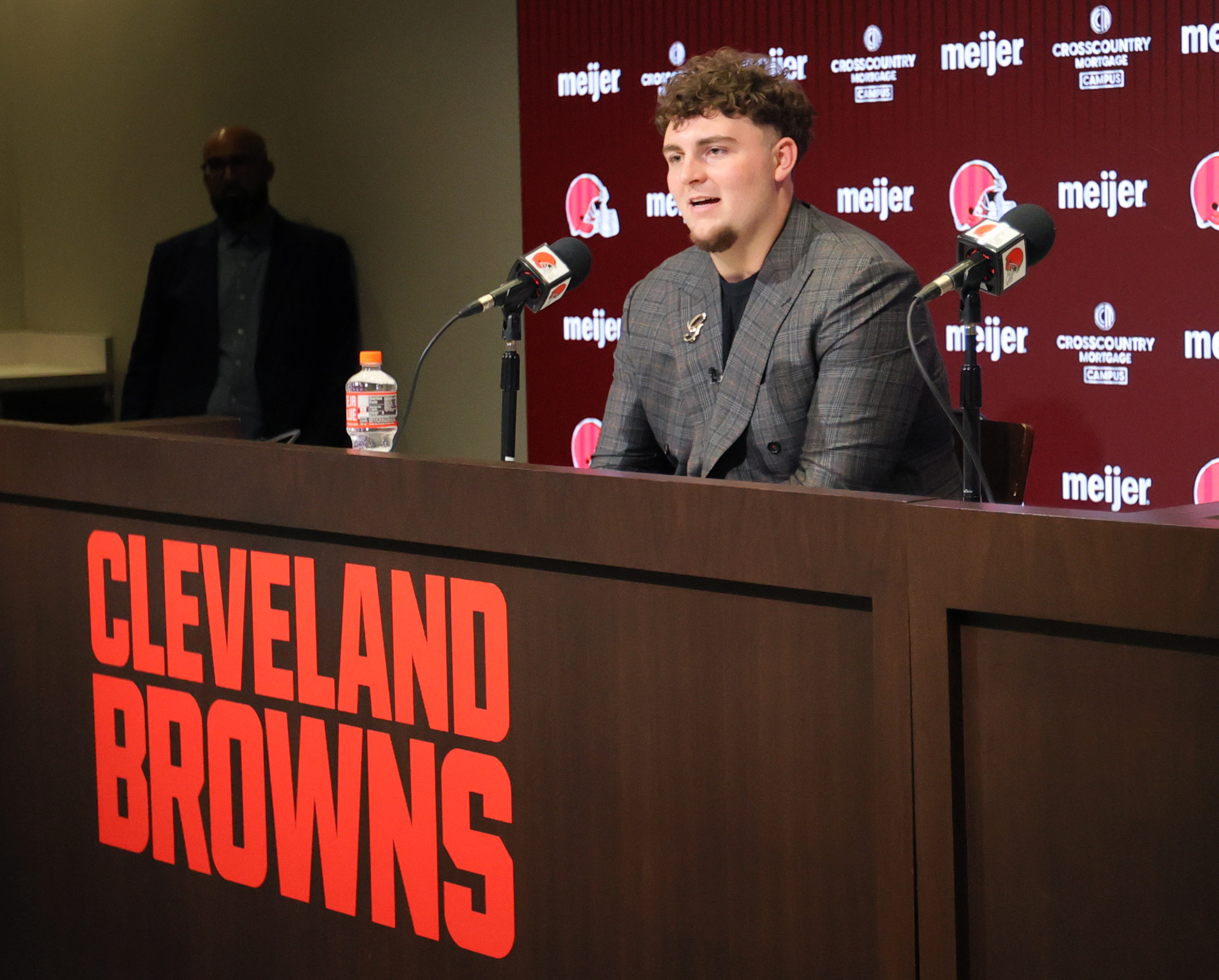 Cleveland Browns number one draft pick DT Mason Graham in Berea, April ...