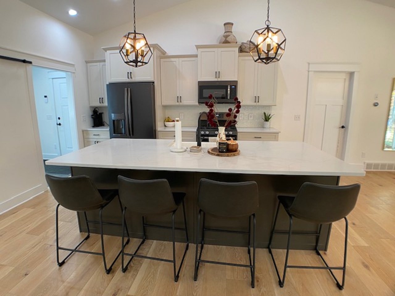 See inside modern split ranch-style home surrounded by woods, Pine ...