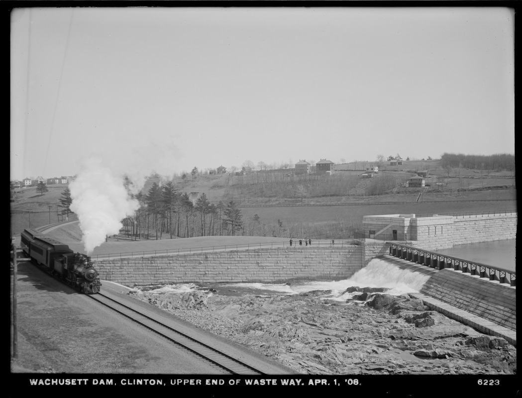 Historic photos of the construction of the Wachusett Dam in Clinton ...