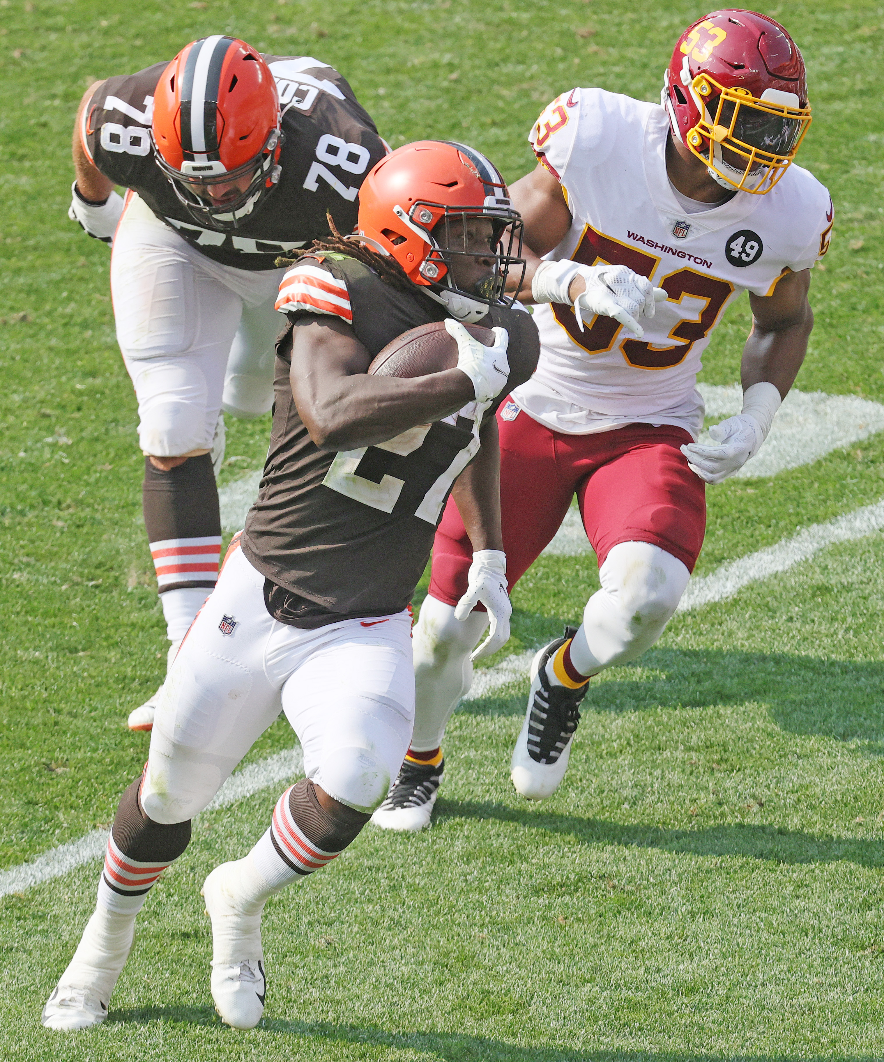 Cleveland Browns running backs vs. Washington Football Team, September ...