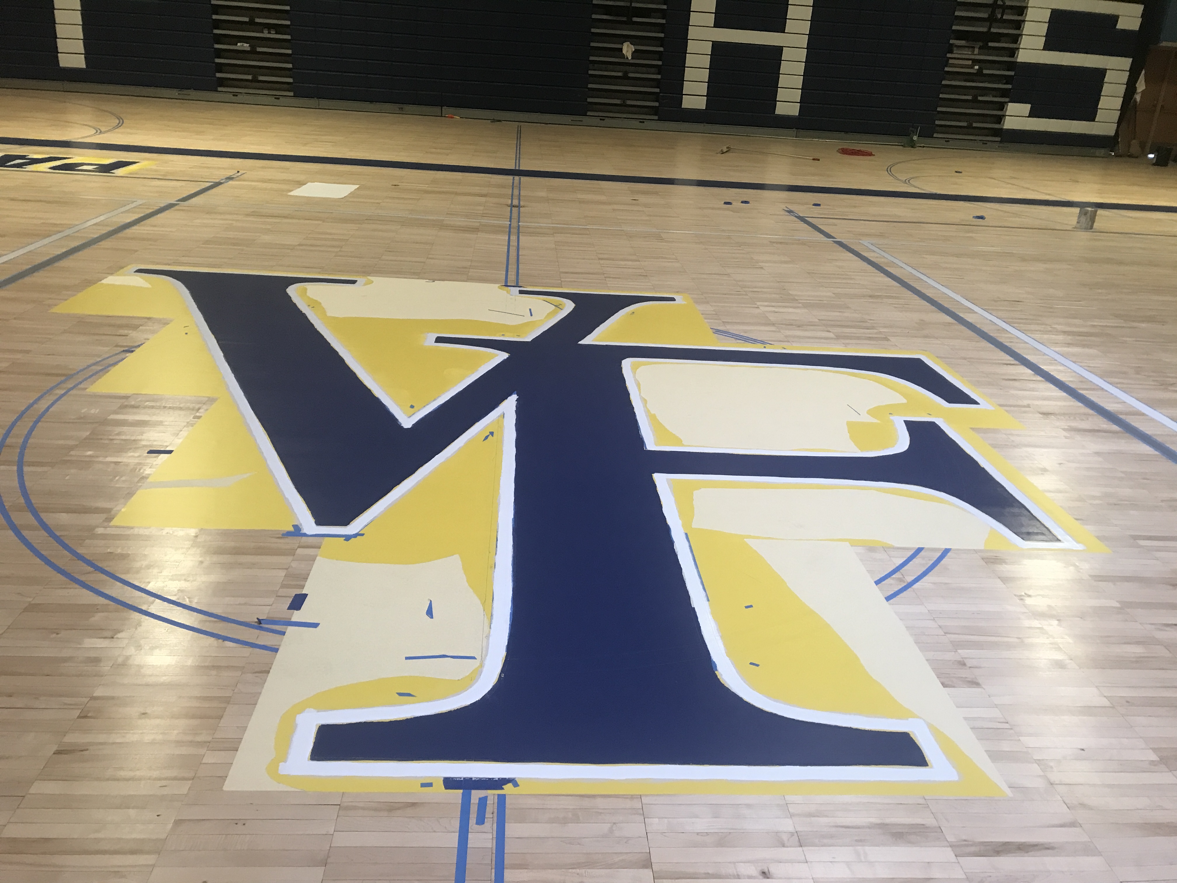 Valley Forge High School is in the process of renovating its gym floors ...