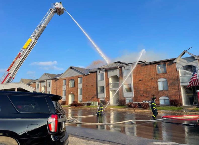 Weatherford Drive NW apartment fire - mlive.com