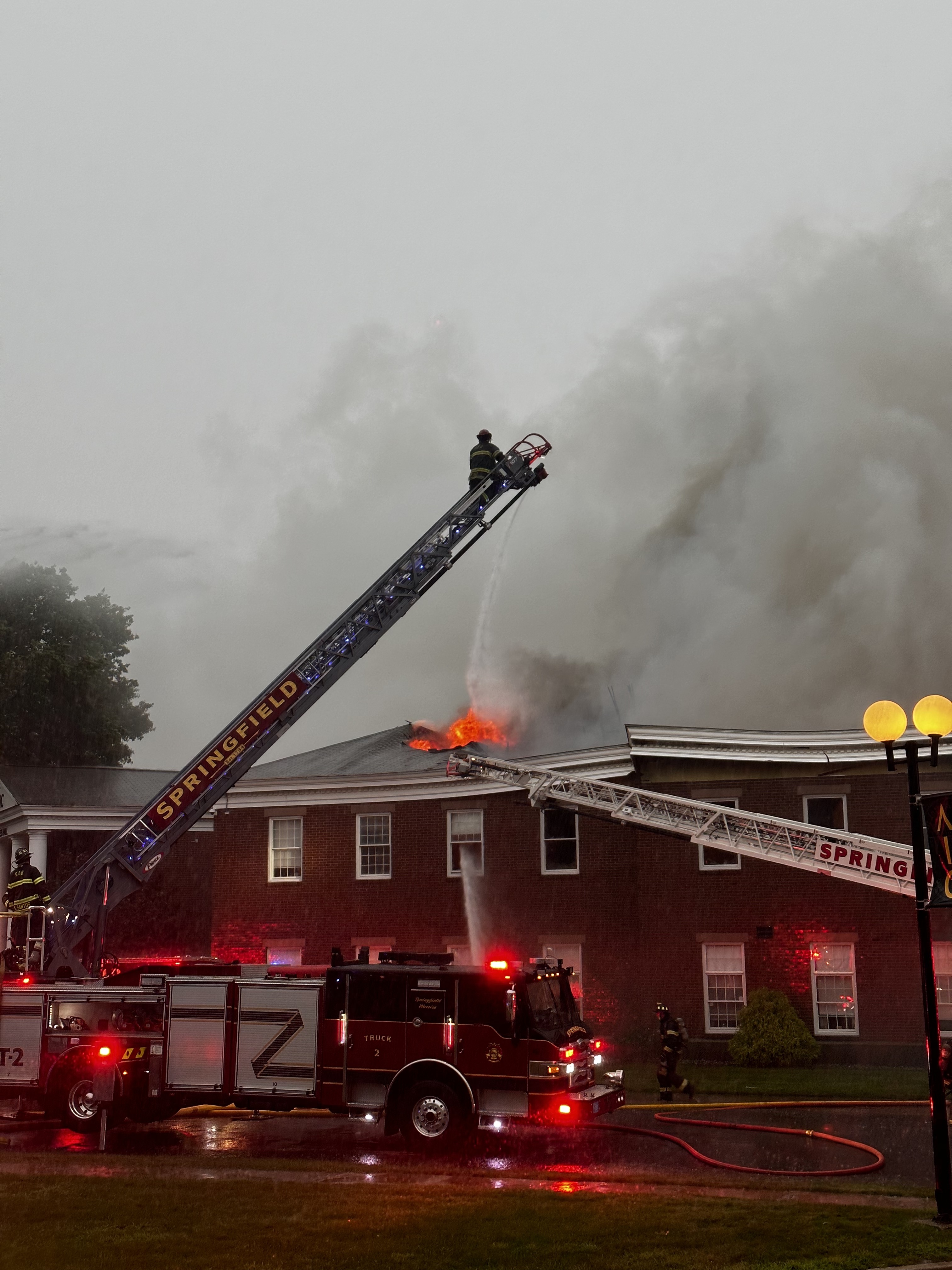 Firefighters battle fire at American International College building ...