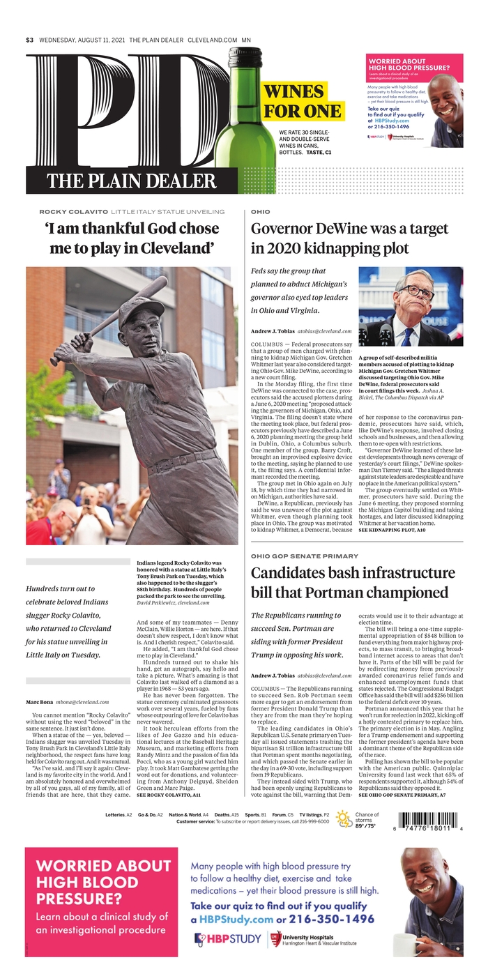 2021 Plain Dealer front page images: Part 2 - cleveland.com