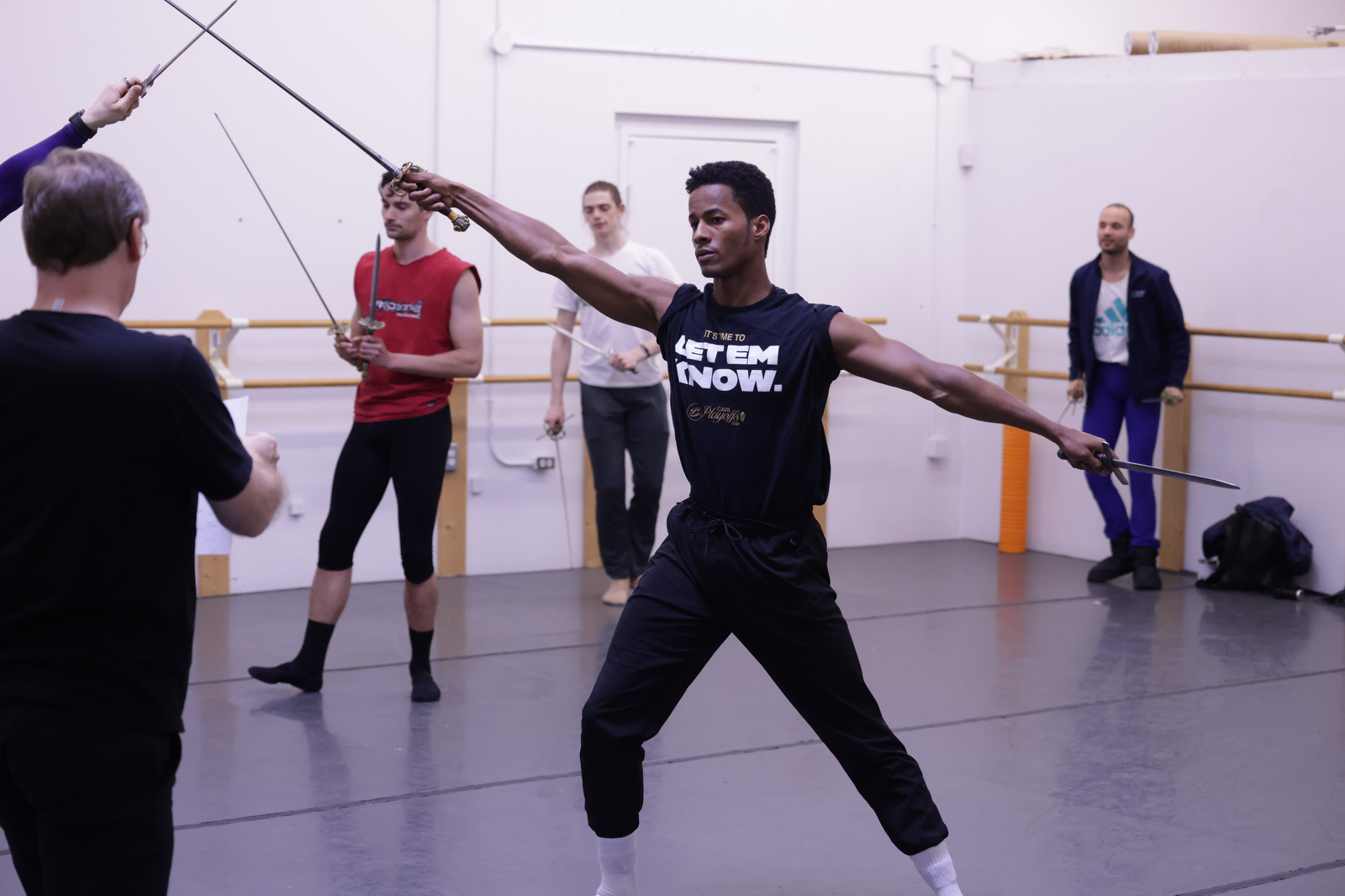 Cleveland Ballet sword-fighting training - cleveland.com