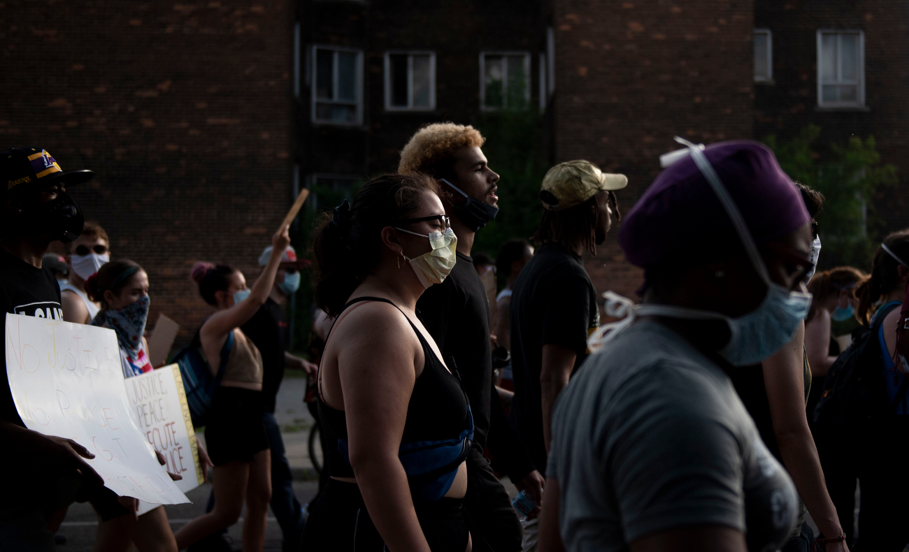 Detroit protesters march to site where 1967 riot began in eighth day of ...