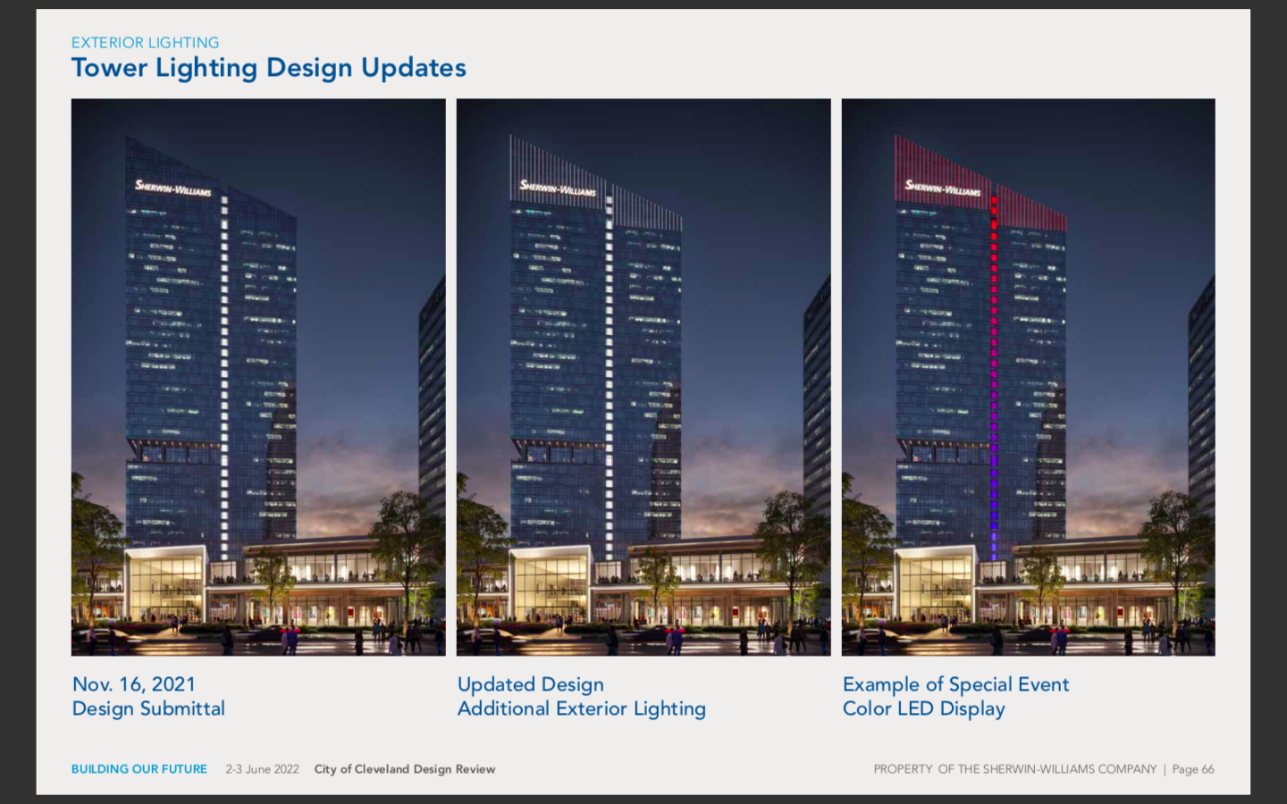 Cleveland city commissions approve lighting and signs for Sherwin ...