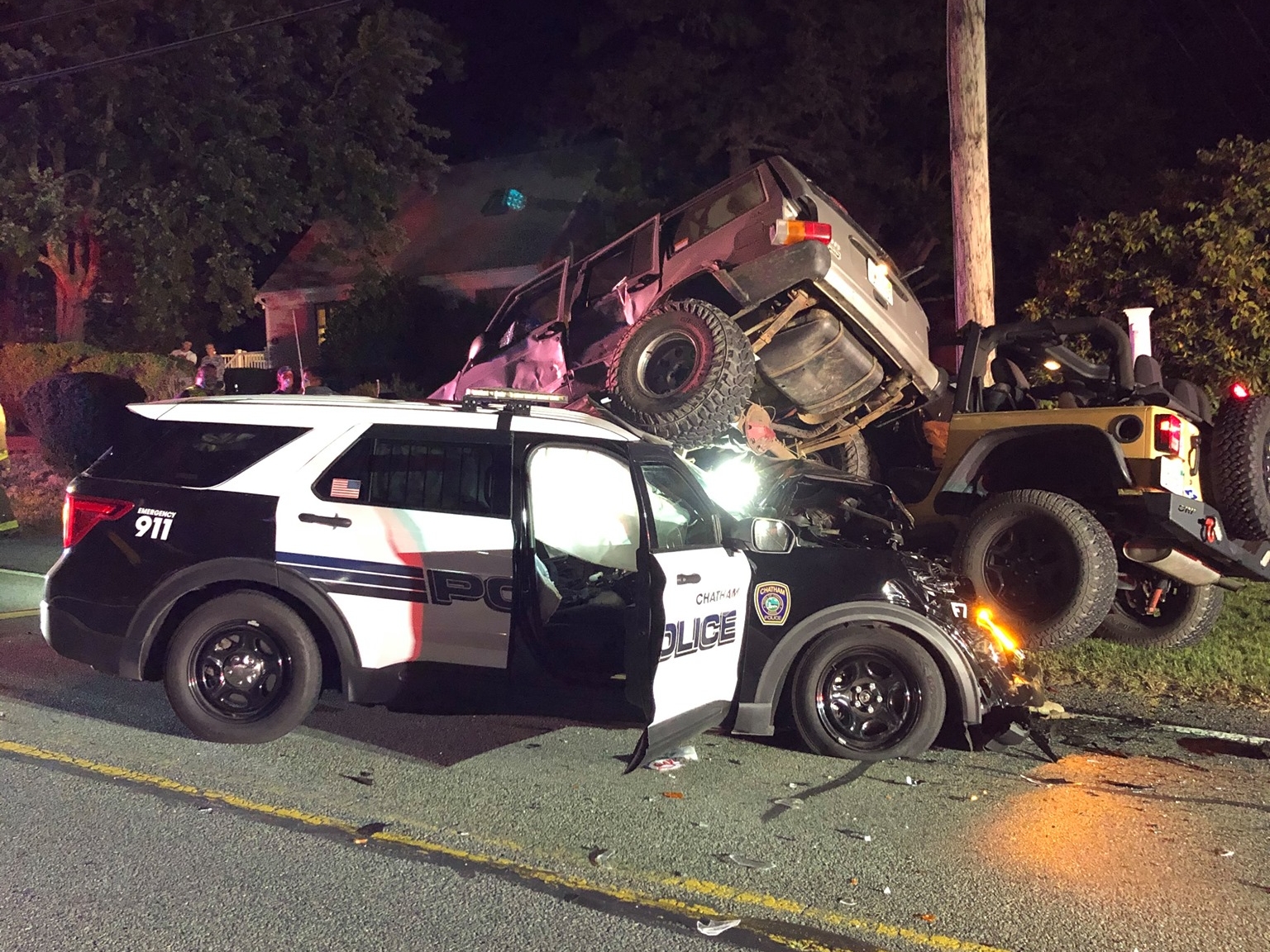Chatham car crash injures police officer, two others - masslive.com