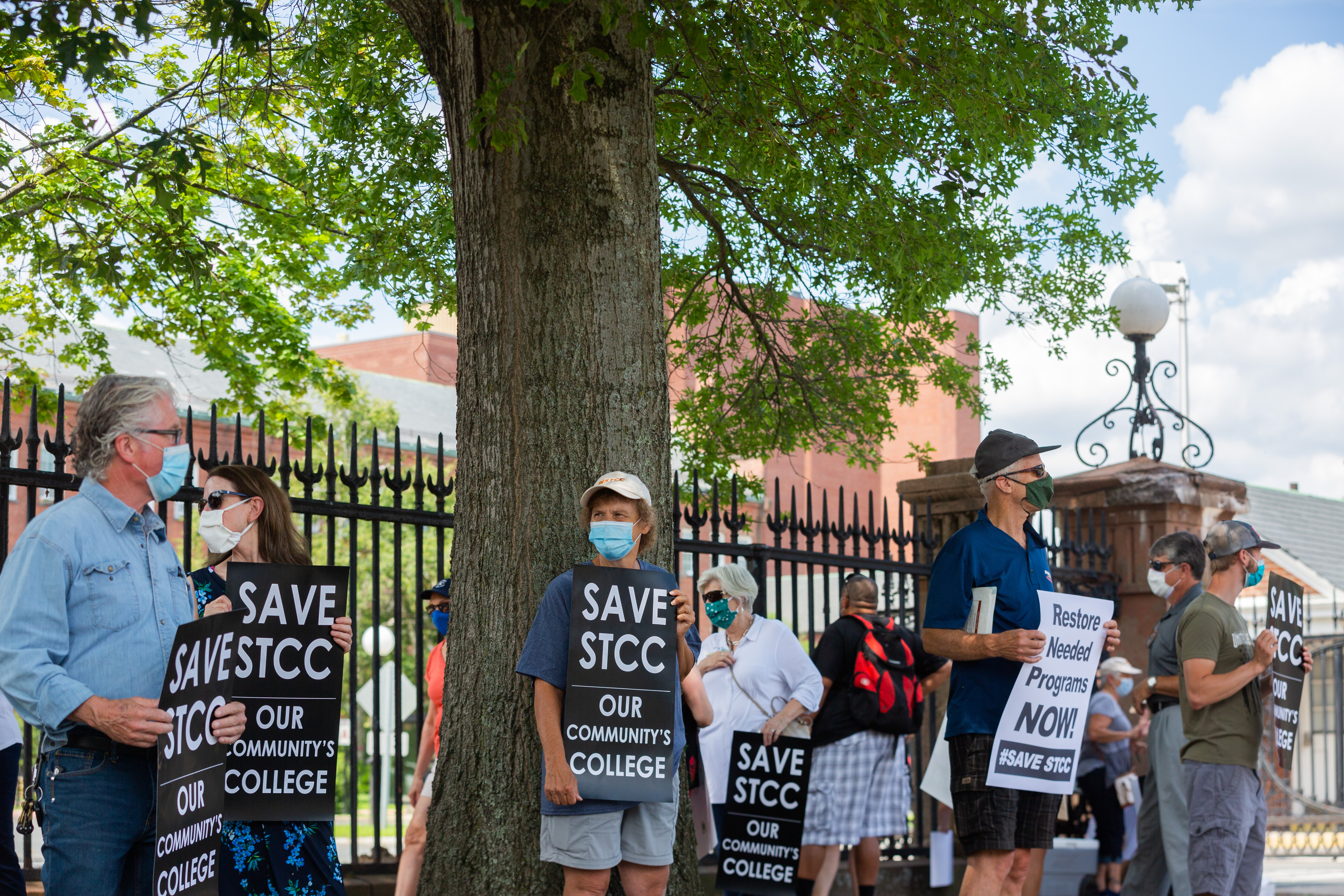 Demonstration outside STCC following programs and jobs cut - masslive.com