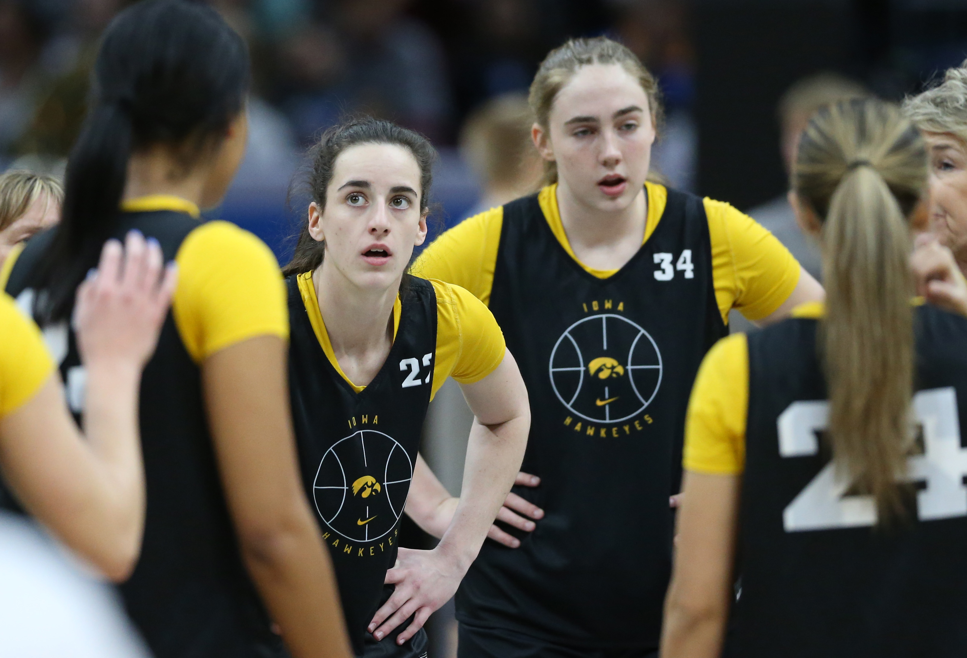 Iowa Hawkeyes open practice in Women's Final Four, April 6, 2024 ...