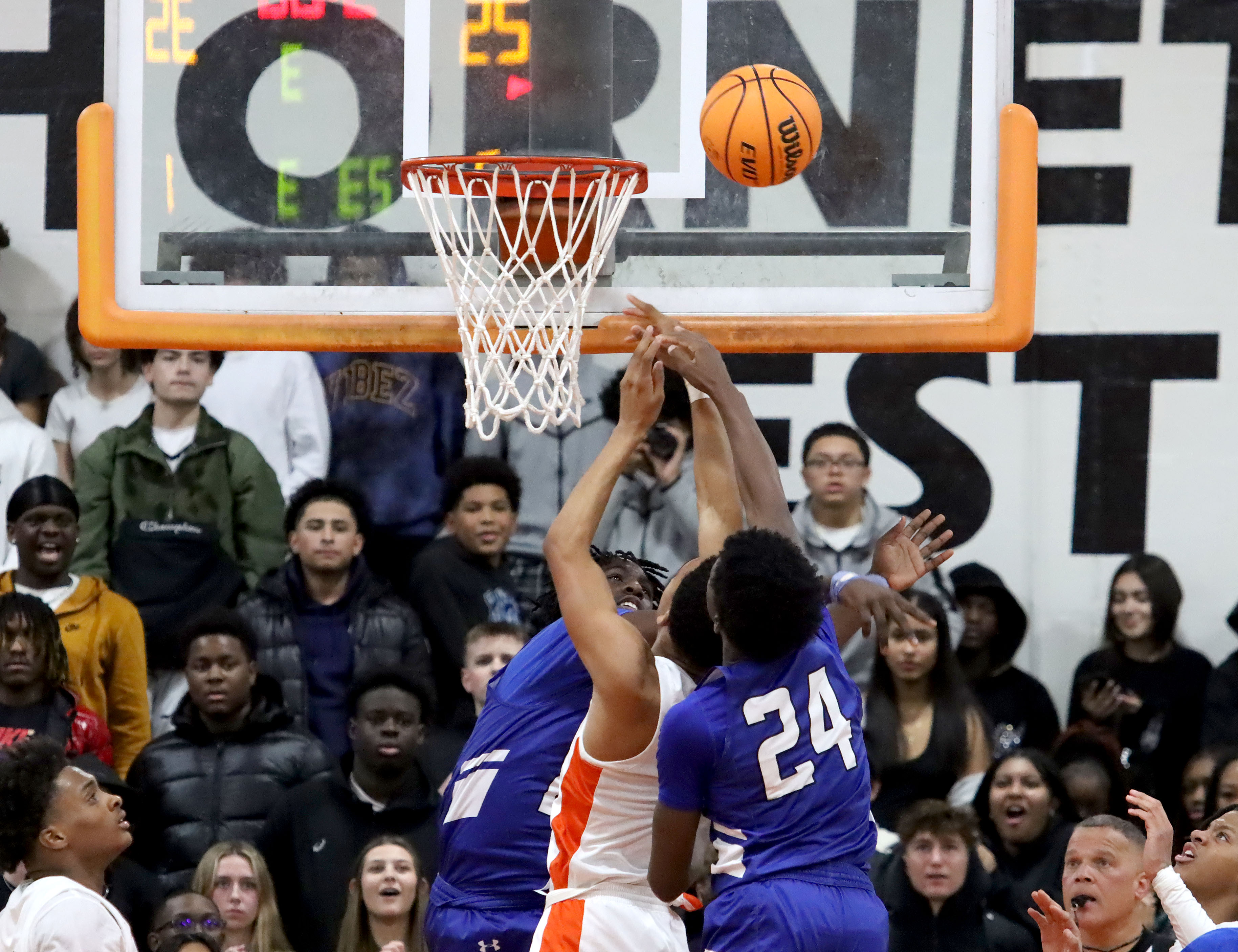 High school boys basketball, Ewing at Hamilton West, held at Hamilton ...