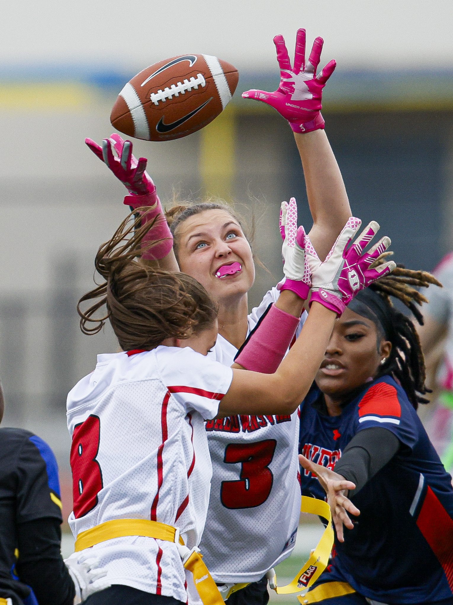 The North defeats the South in a CNY girls high school flag football ...