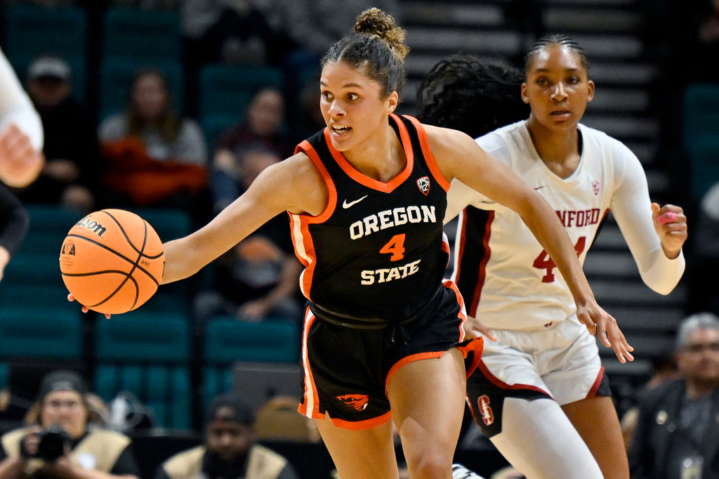 Oregon State vs. Stanford in Pac-12 women's basketball tournament ...