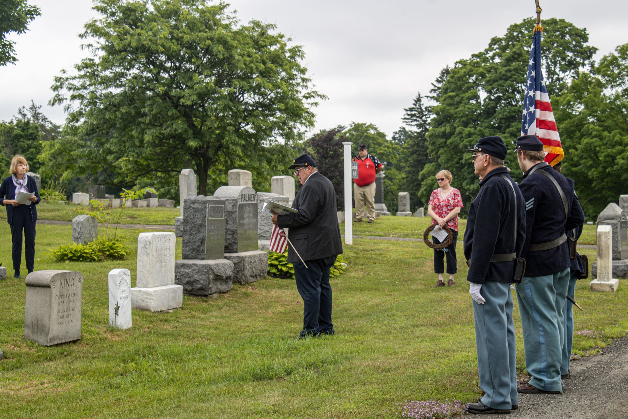 Civil War headstone dedication ceremony at Pine Hill Cemetery ...