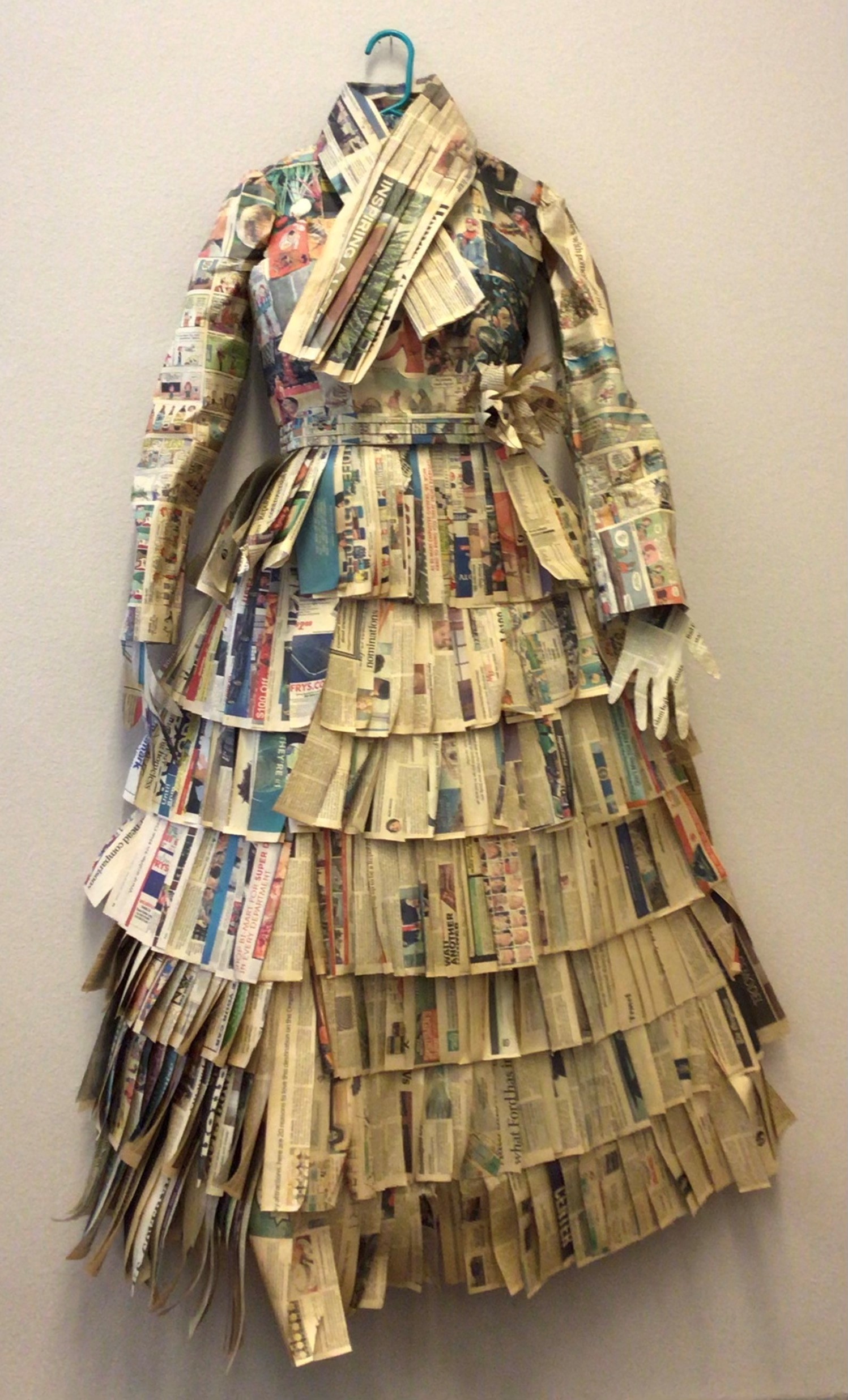 Recycled Newspaper Dresses