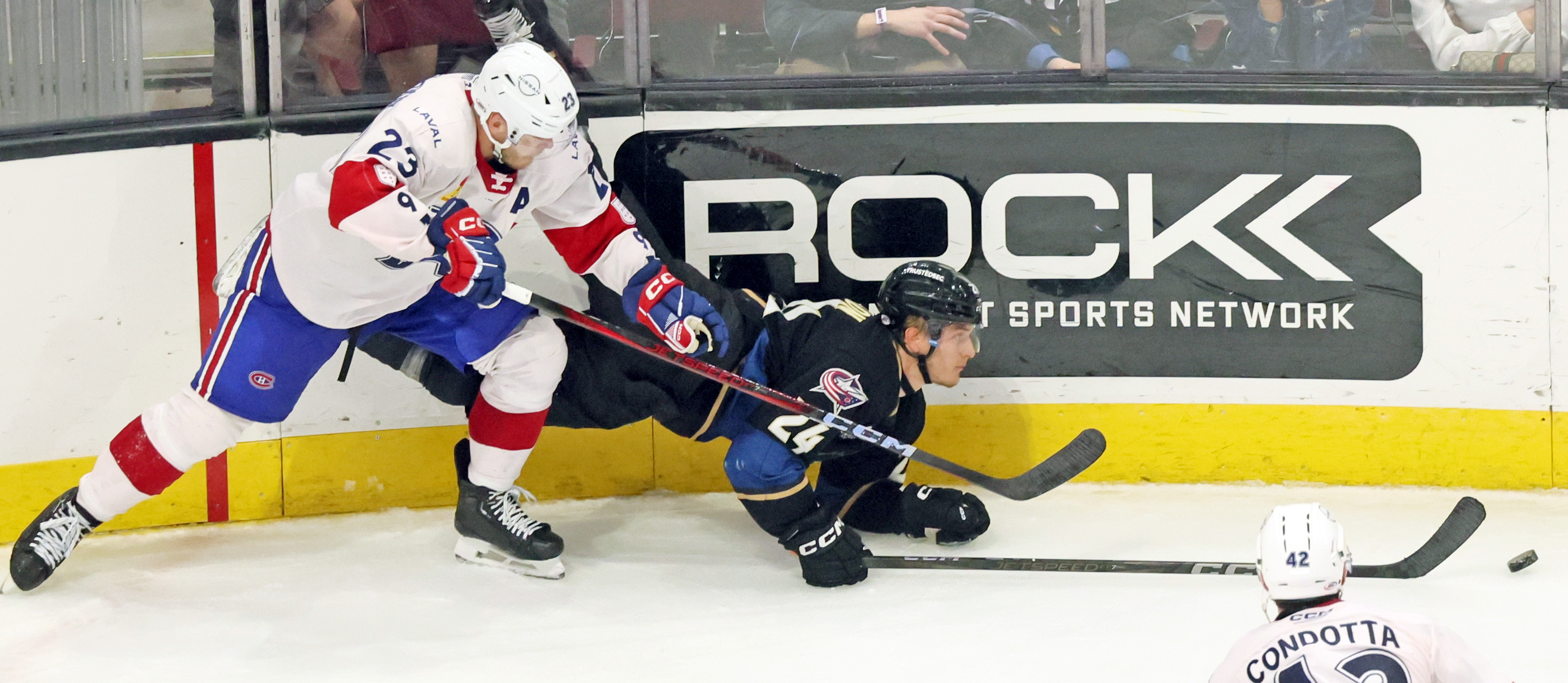 Cleveland Monsters vs. Laval Rocket in game 1 of AHL's North Division ...