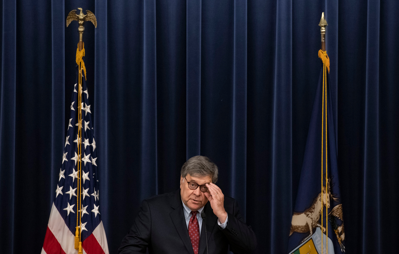 U.S. Attorney General William P. Barr speaks at Gerald R. Ford ...