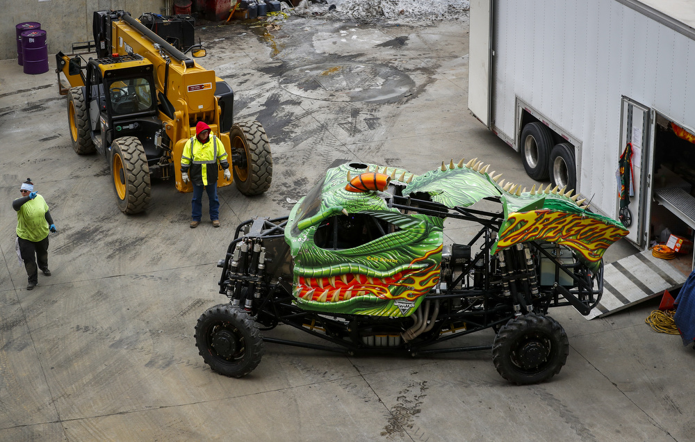 Prepping for Monster Jam at PPL Center on Feb. 24, 2022 ...