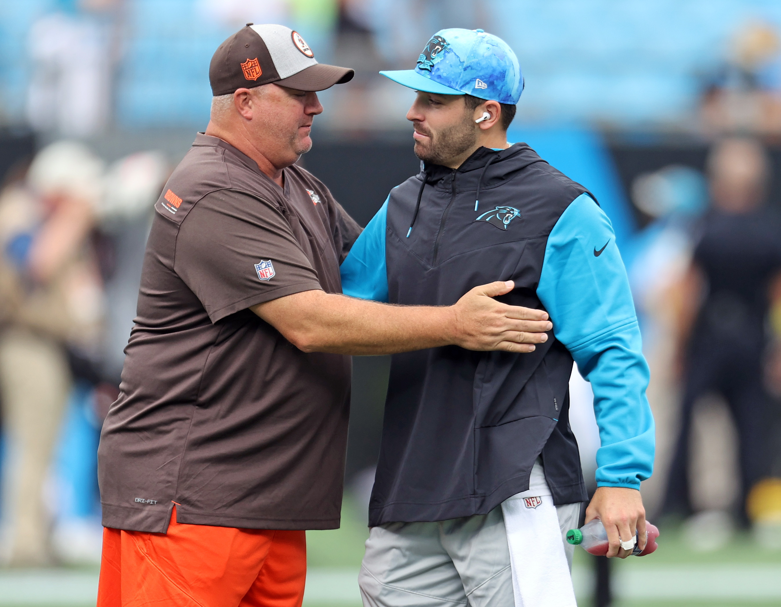 Carolina Panthers quarterback Baker Mayfield vs. Cleveland Browns ...