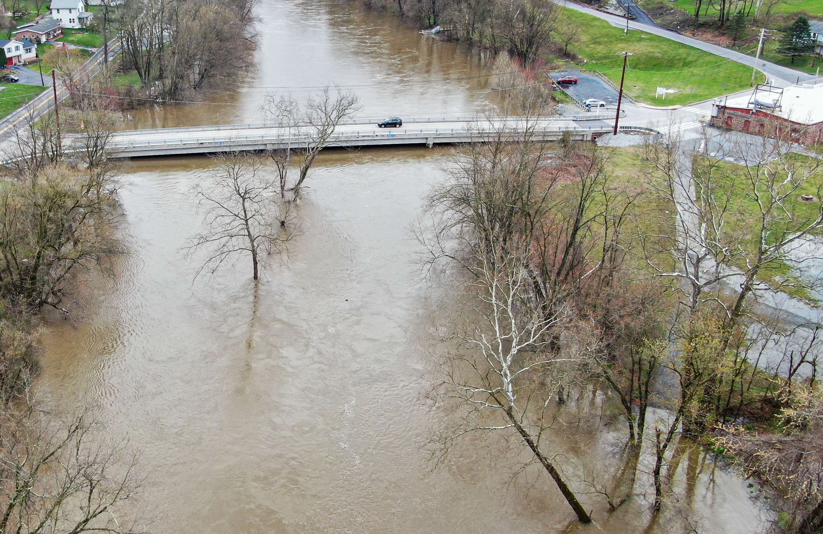 An aerial view of flooding throughout central Pa. - pennlive.com