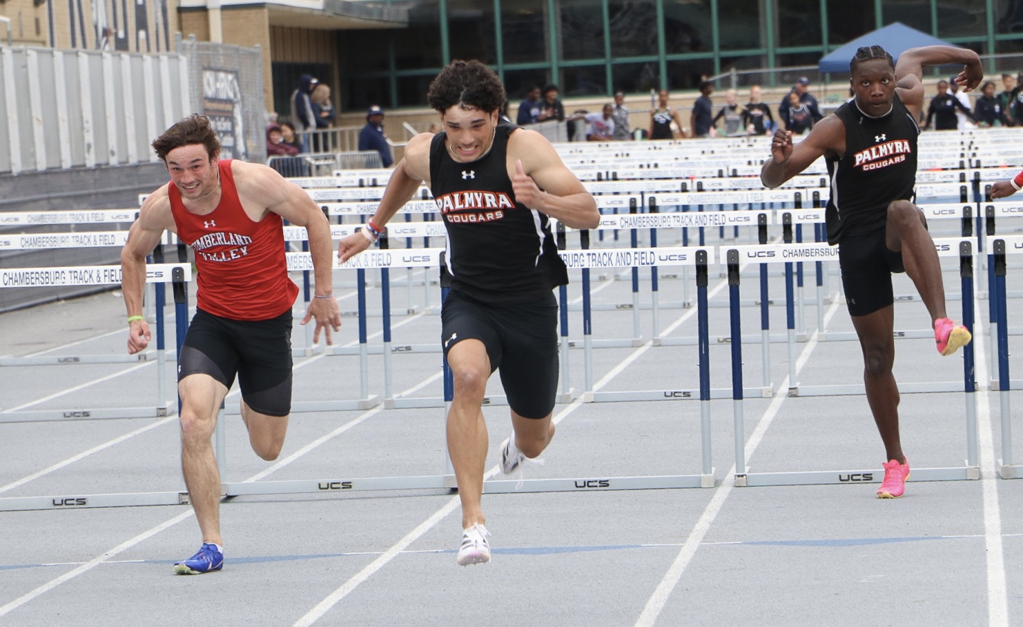 Athletes compete during the 2024 Mid-Penn Conference track and field ...