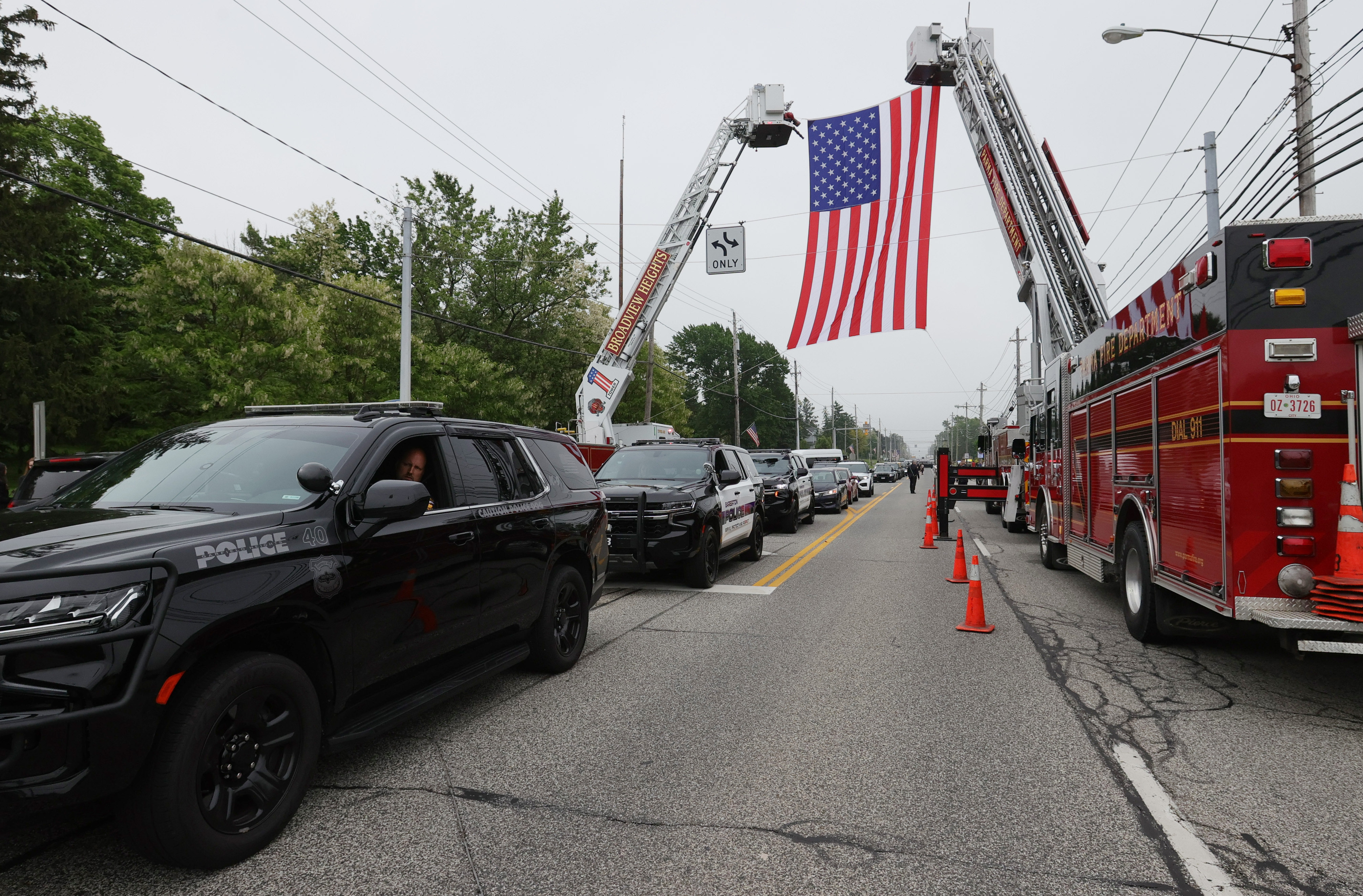 Memorial service for Euclid police officer Jacob Derbin, May 18, 2024 ...