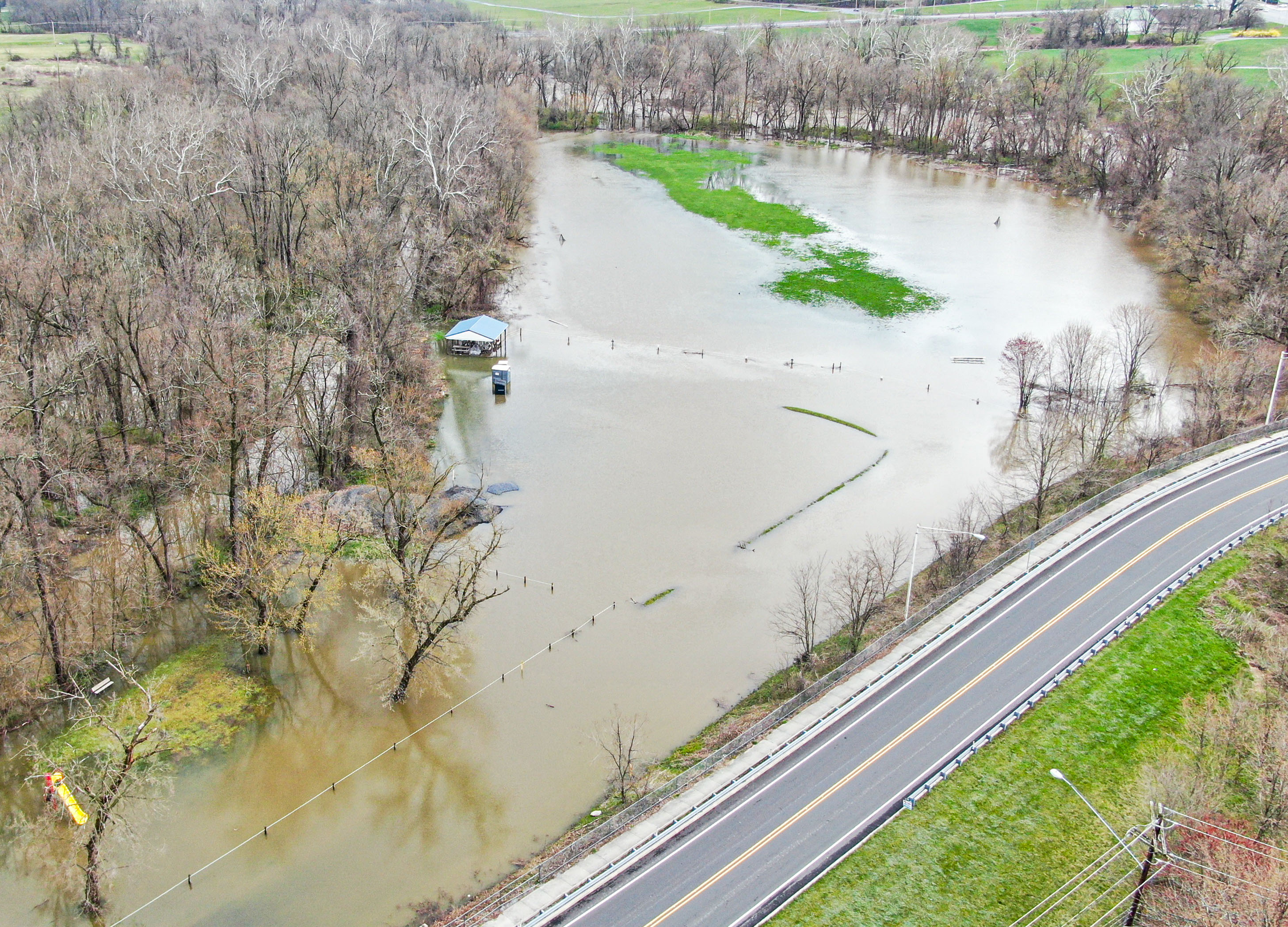 An aerial view of flooding throughout central Pa. - pennlive.com
