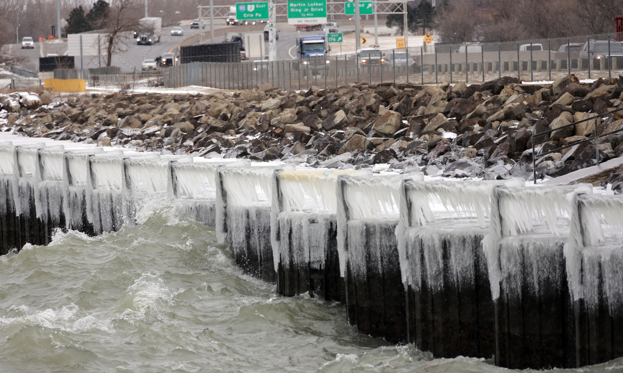 Ice along the Lake Erie shoreline - cleveland.com