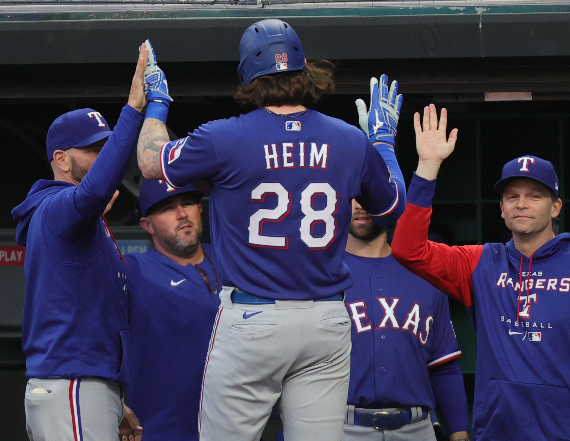 Cleveland Guardians vs. Texas Rangers in game 2 of a doubleheader, June ...