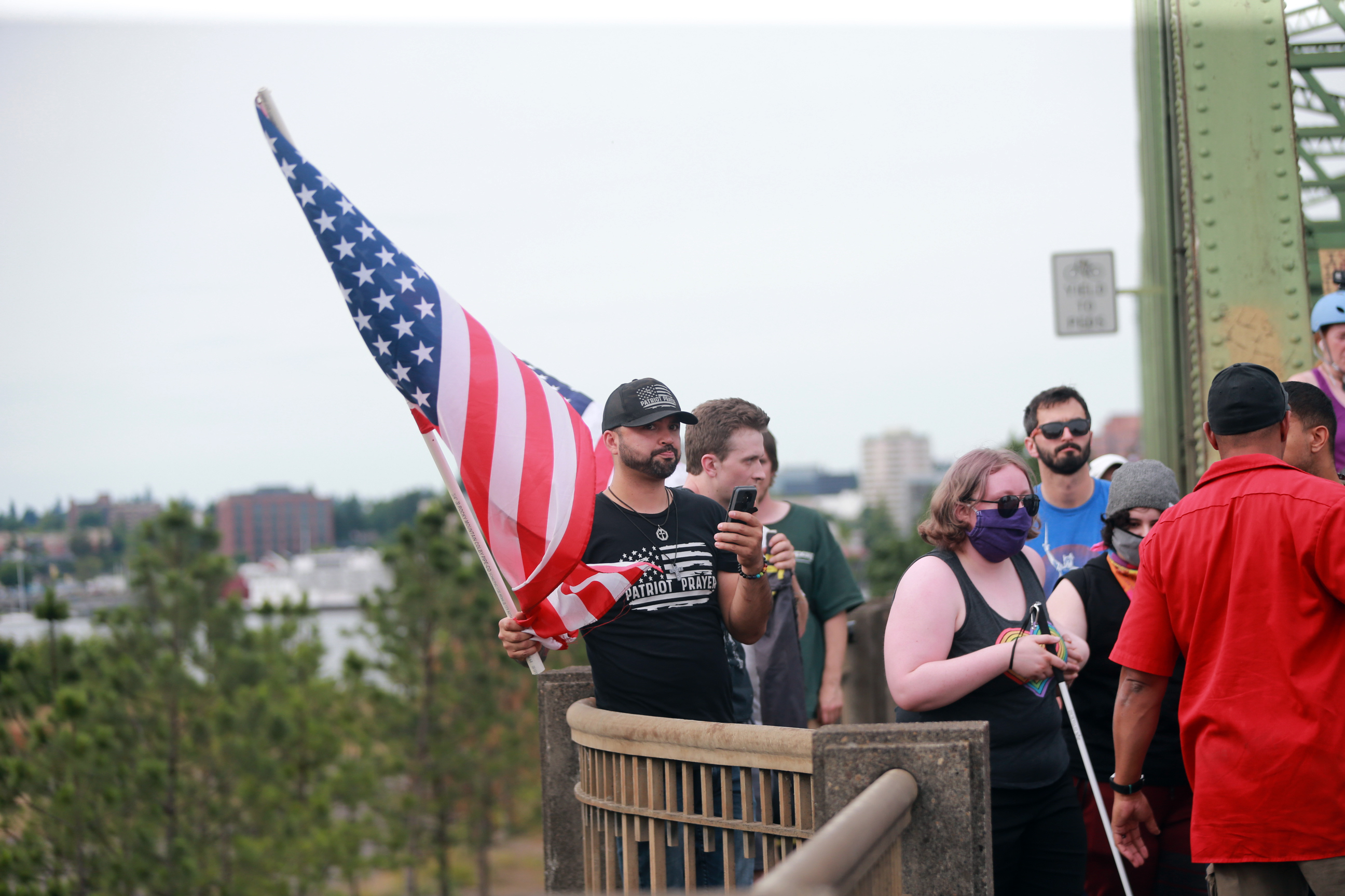 Protesters march on Interstate Bridge - oregonlive.com