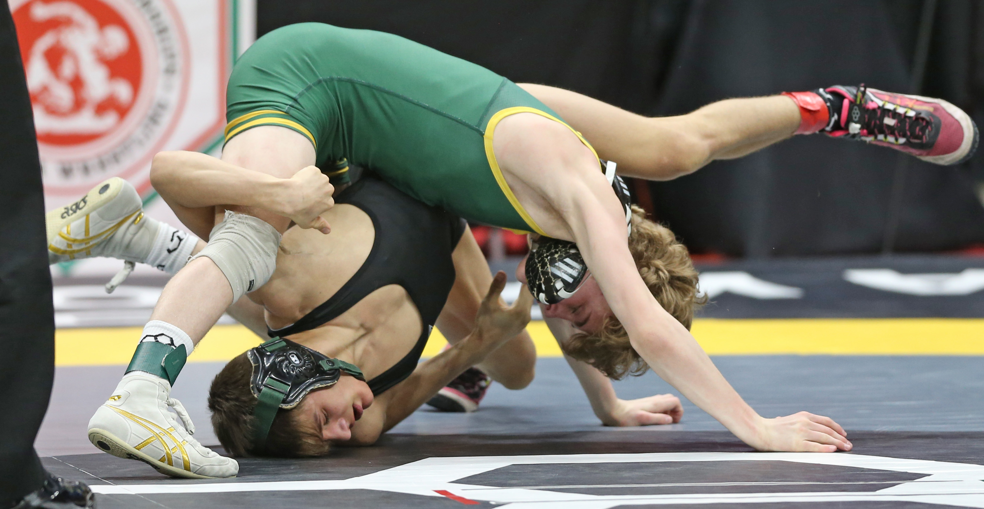 D1 state high school wrestling tournament semifinals, March 11, 2023 ...