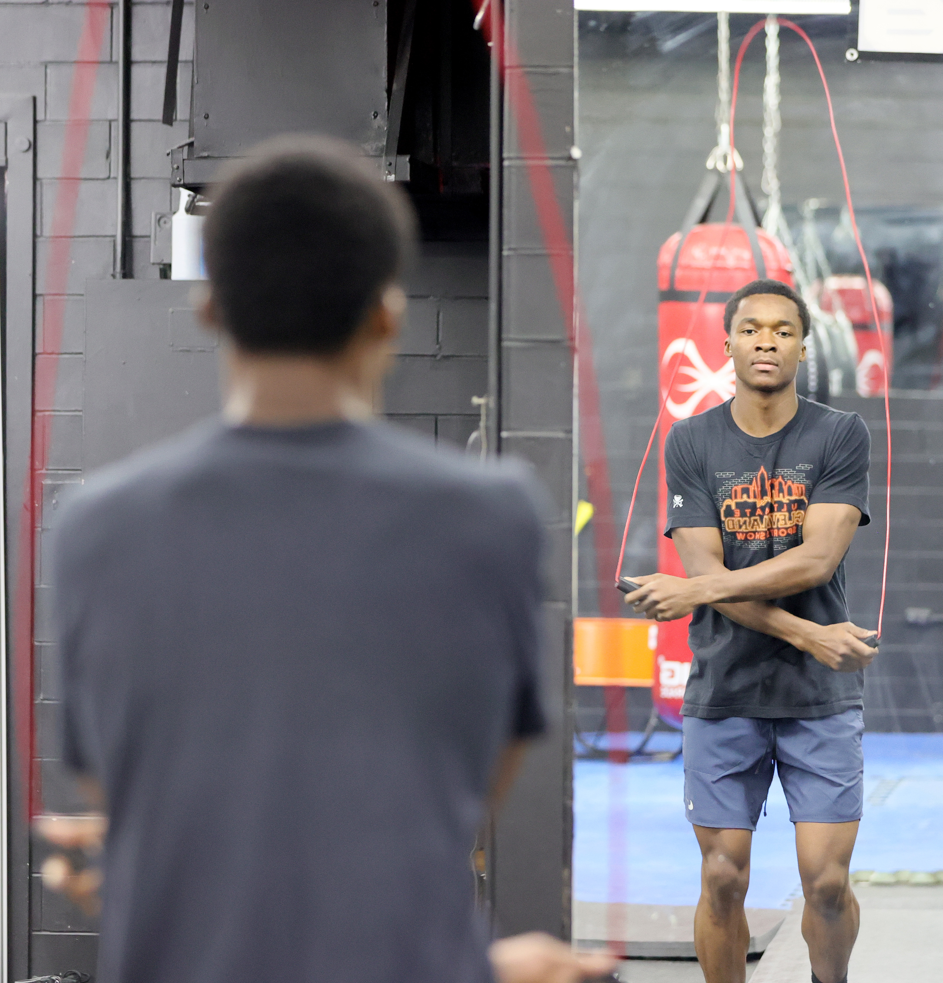 Abdullah Mason trains for his upcoming fight June 7, 2025, against ...