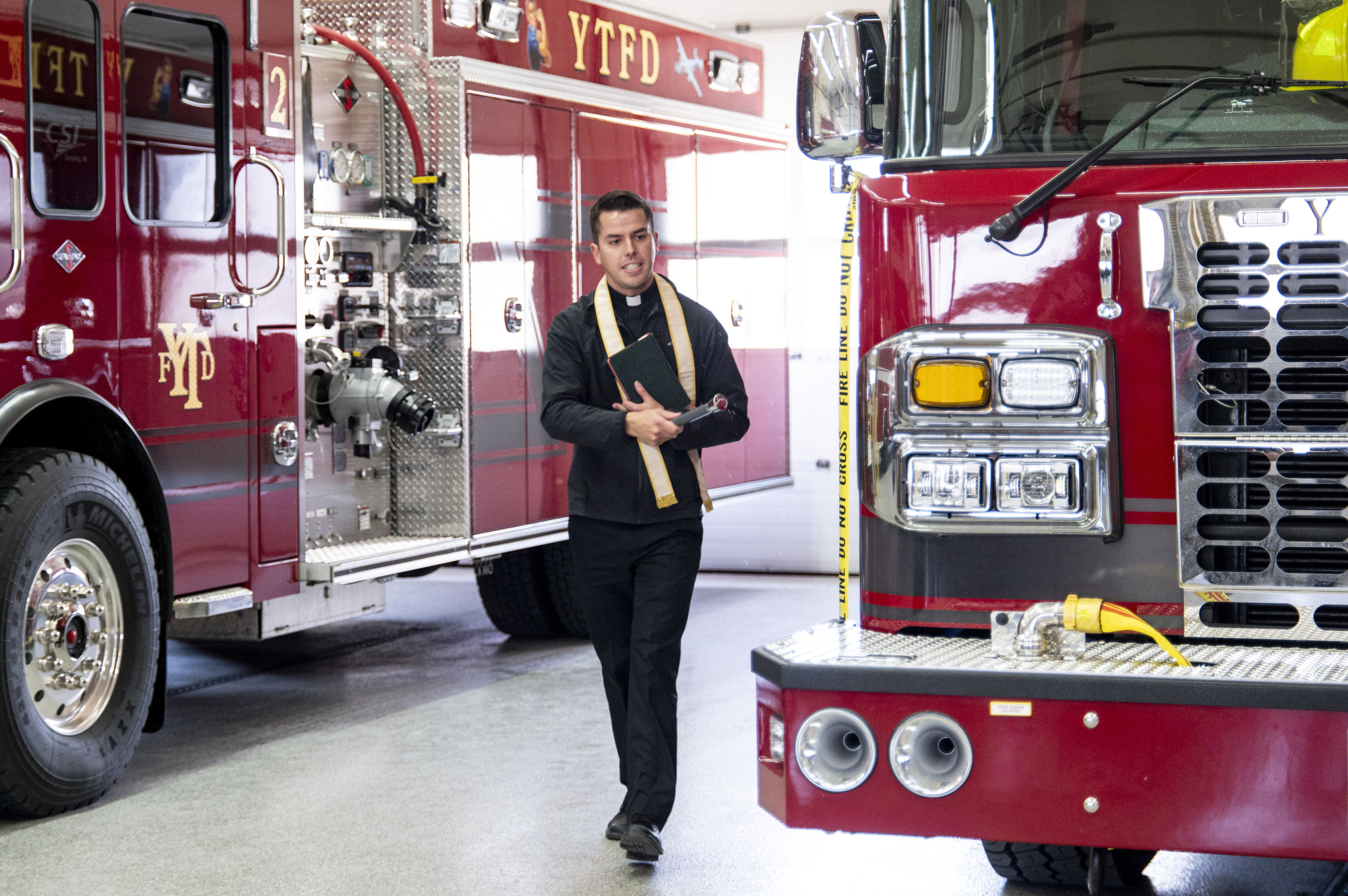 New Ypsilanti Township Fire Department engines blessed by religious ...