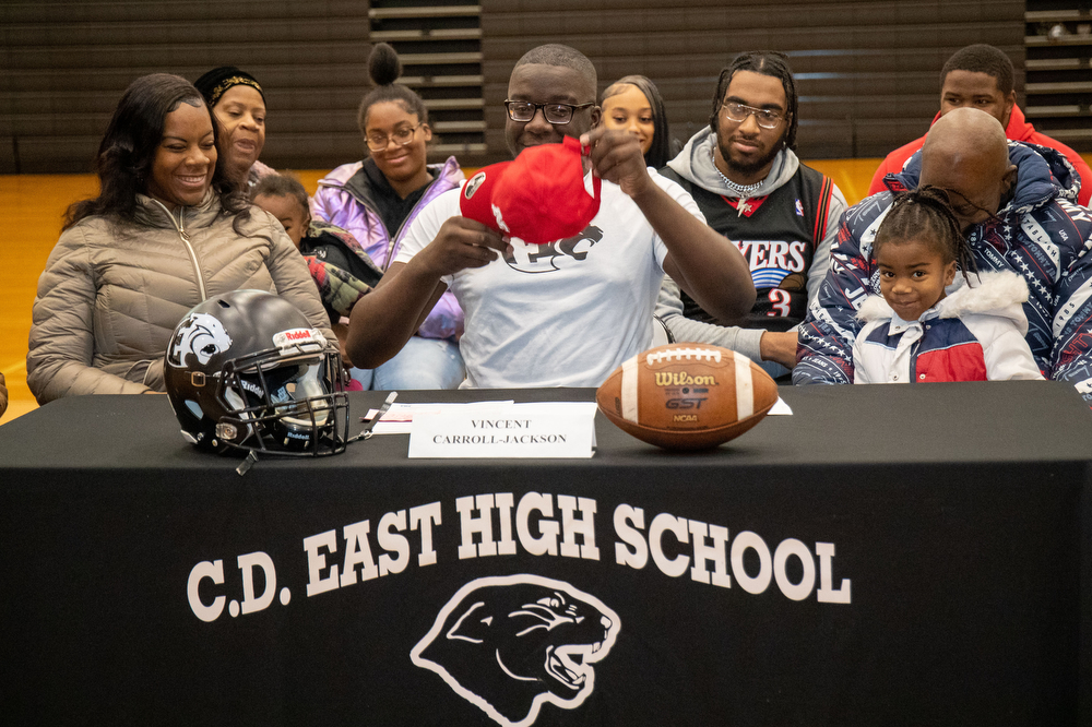 CD East lineman Vincent Carroll-Jackson makes his college announcement ...