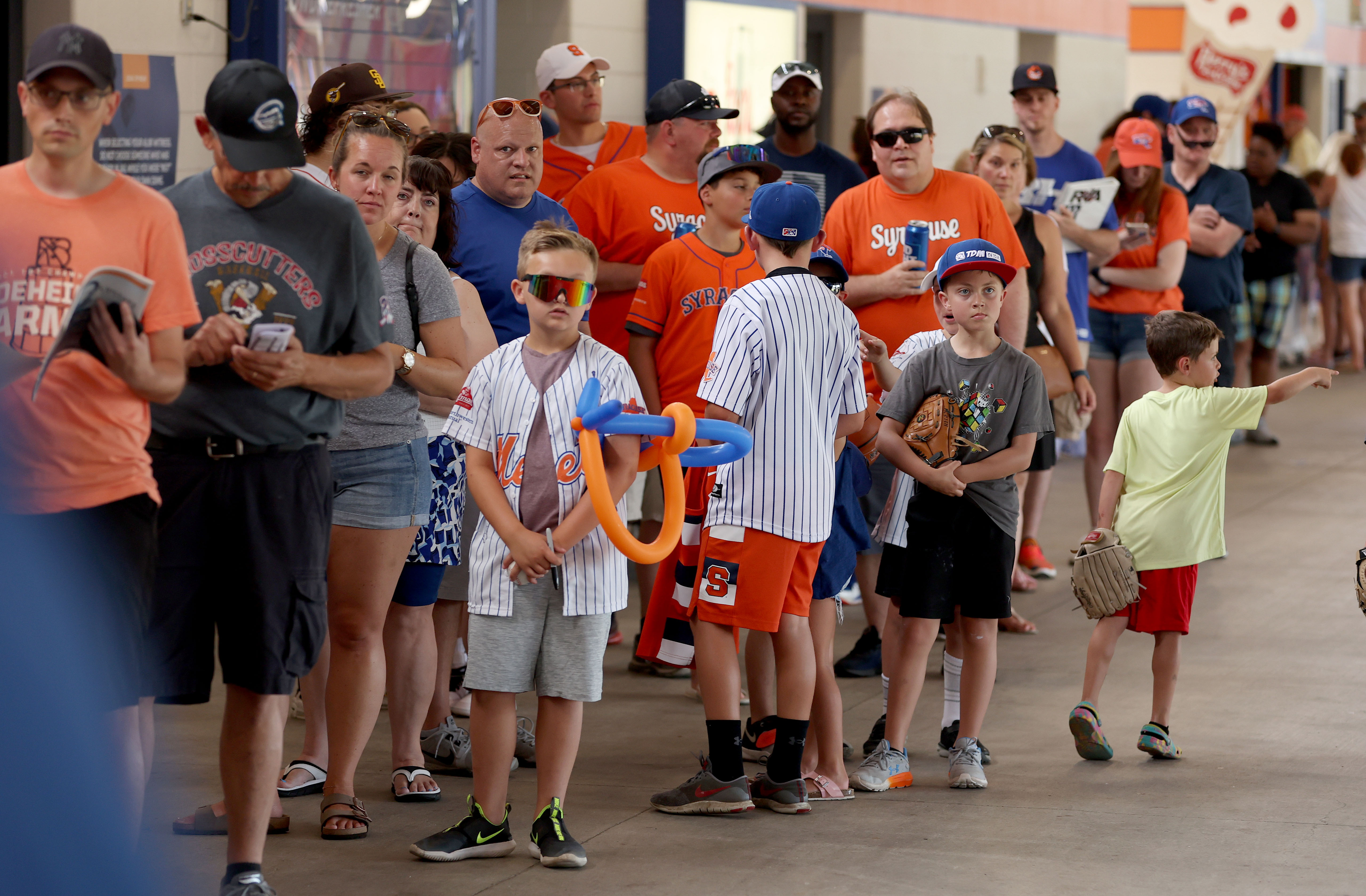 Boeheim's Army throws out first pitch at NBT Bank Stadium - syracuse.com