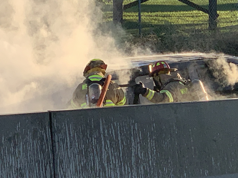 Route 22 crash with fire closes eastbound lanes - lehighvalleylive.com