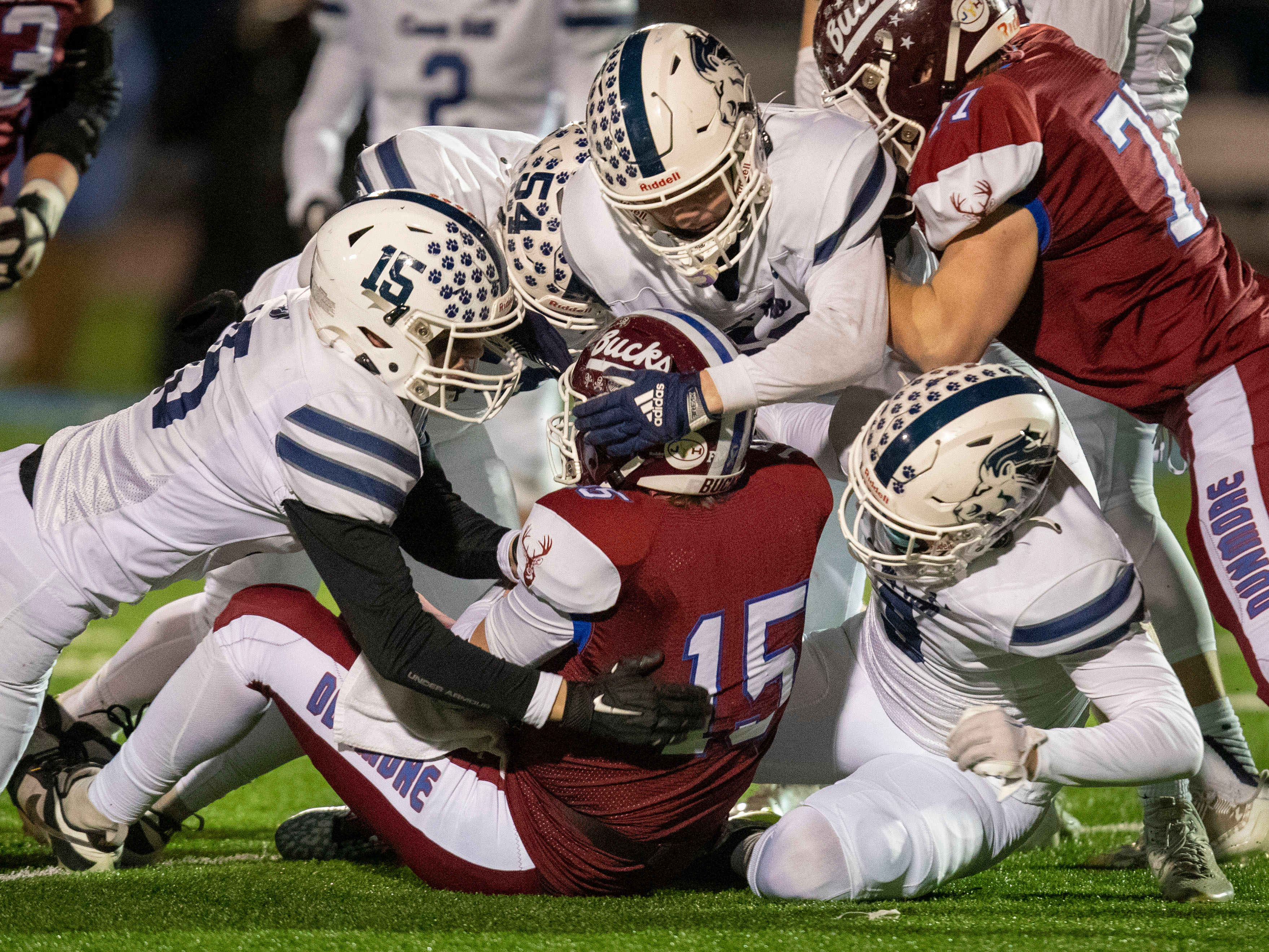 Camp Hill at Dunmore in a 2023 PIAA Quarterfinal football game ...