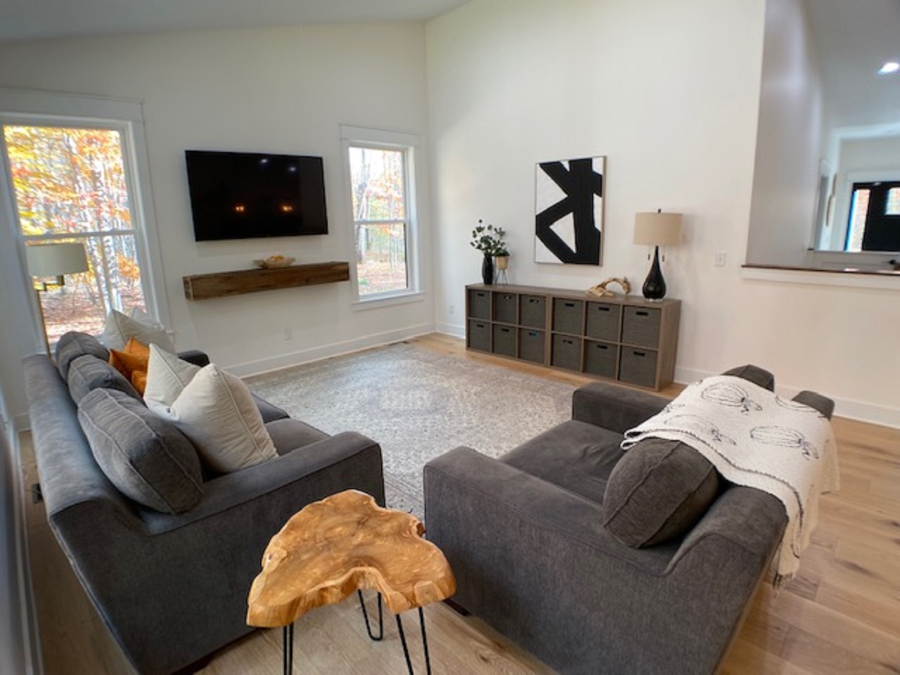 See inside modern split ranch-style home surrounded by woods, Pine ...